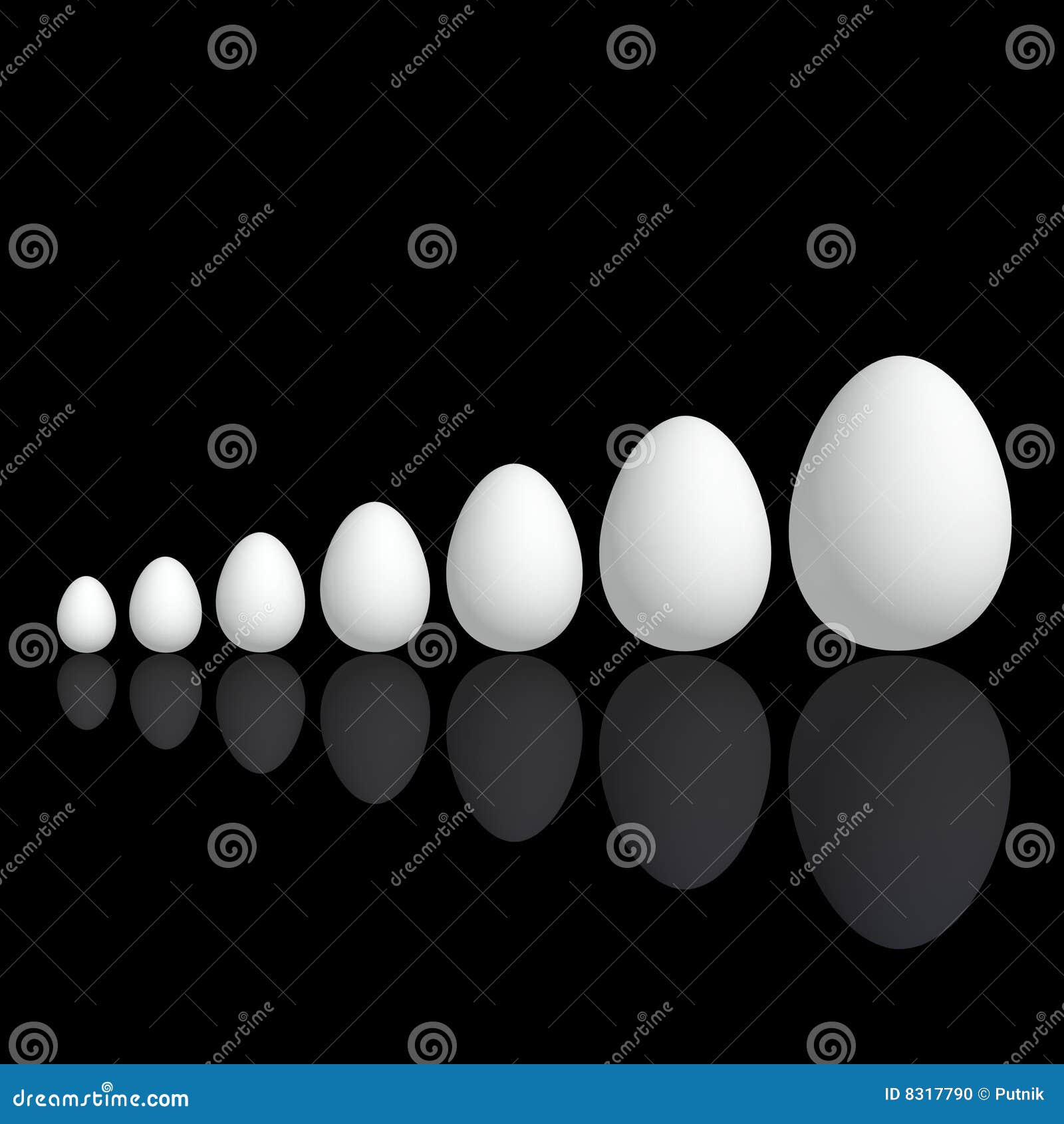 Egg evolution stock illustration. Illustration of improvement - 8317790
