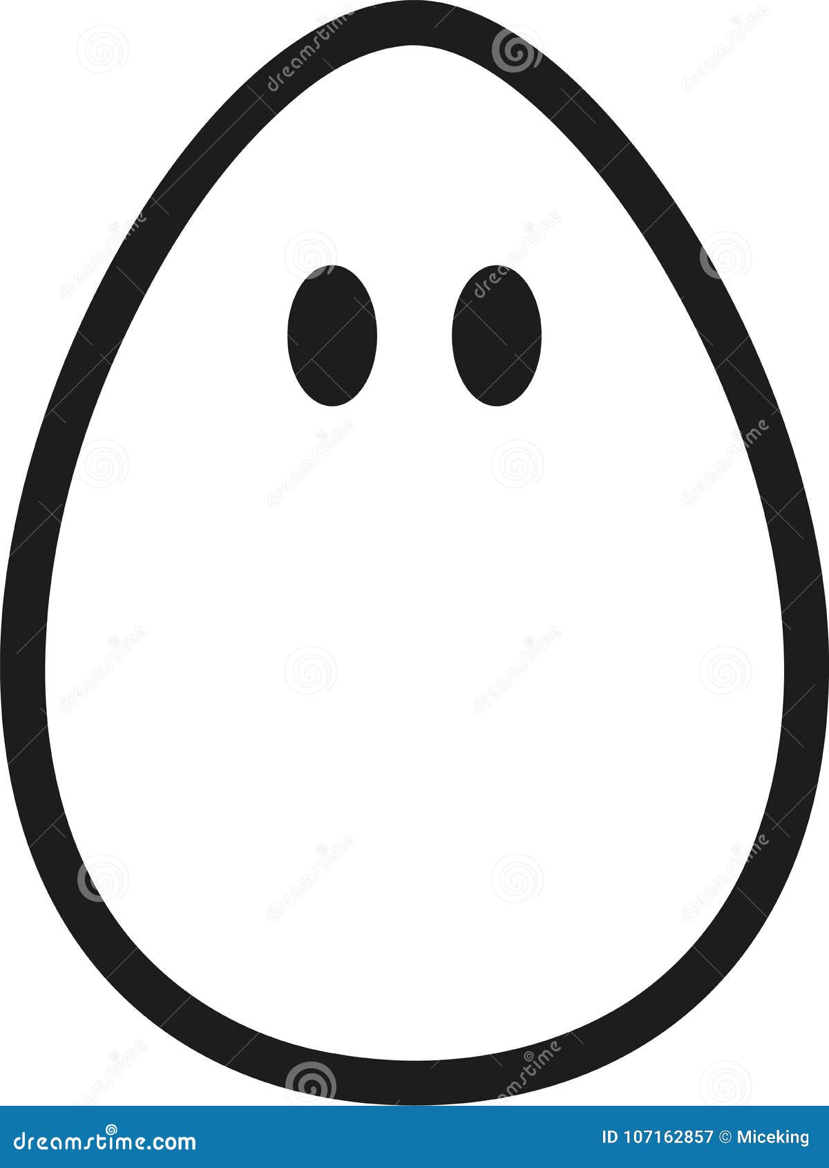 Egg with eyes stock vector. Illustration of yolk, vector - 107162857