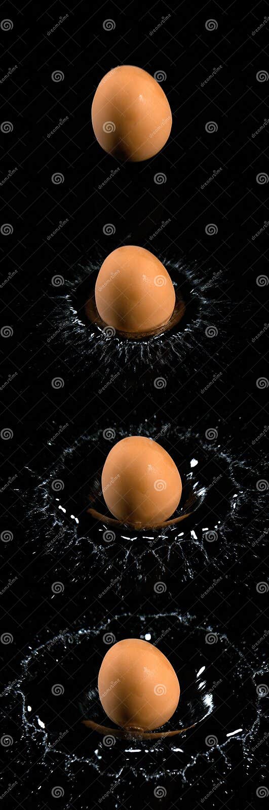 Egg Falling on Water Against Black Background Stock Photo - Image of ...
