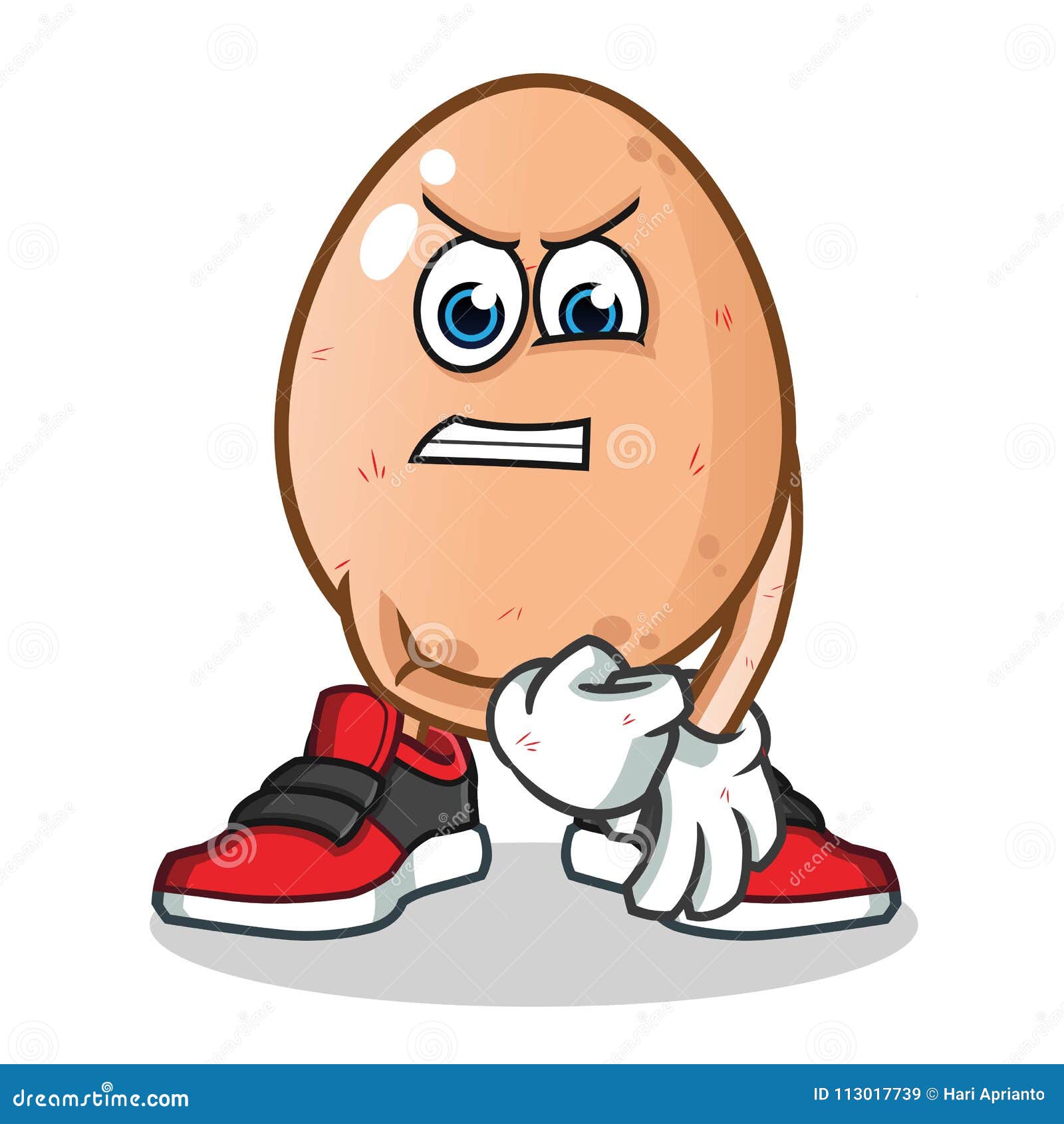 Egg after Fight Mascot Vector Cartoon Illustration Stock Vector ...