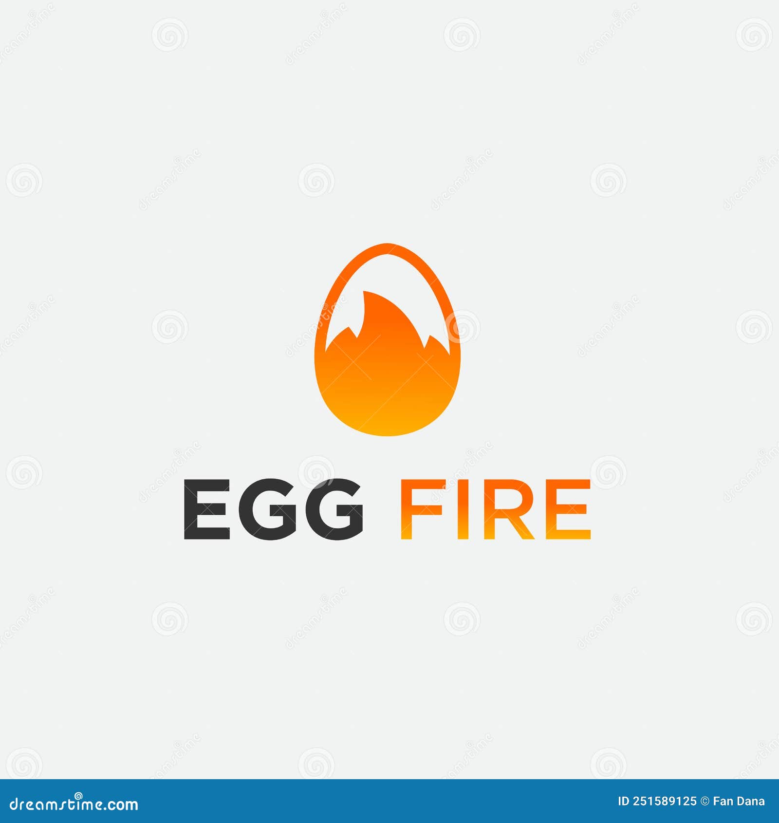Egg fire logo or egg icon stock vector. Illustration of text - 251589125