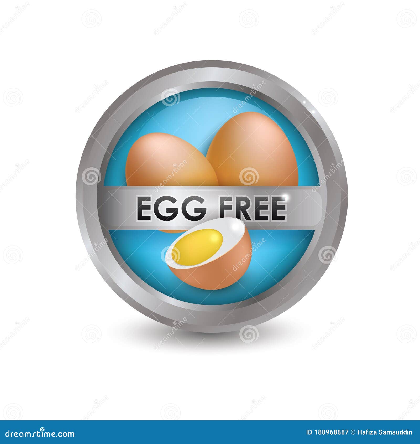 Egg Free Label. Vector Illustration Decorative Design Stock Vector ...