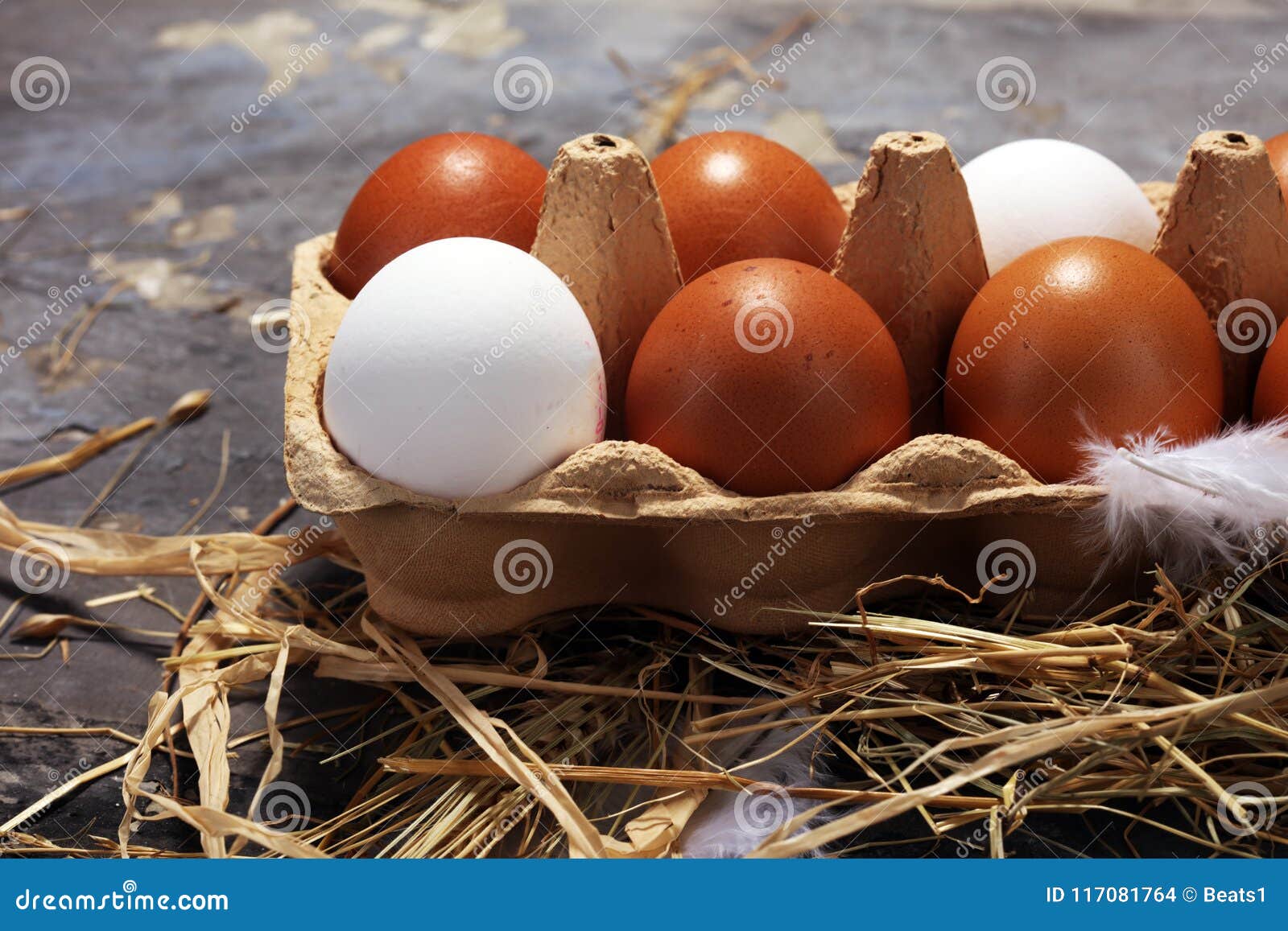 Egg. Fresh Farm Eggs on a Wooden Rustic Background Stock Photo - Image ...