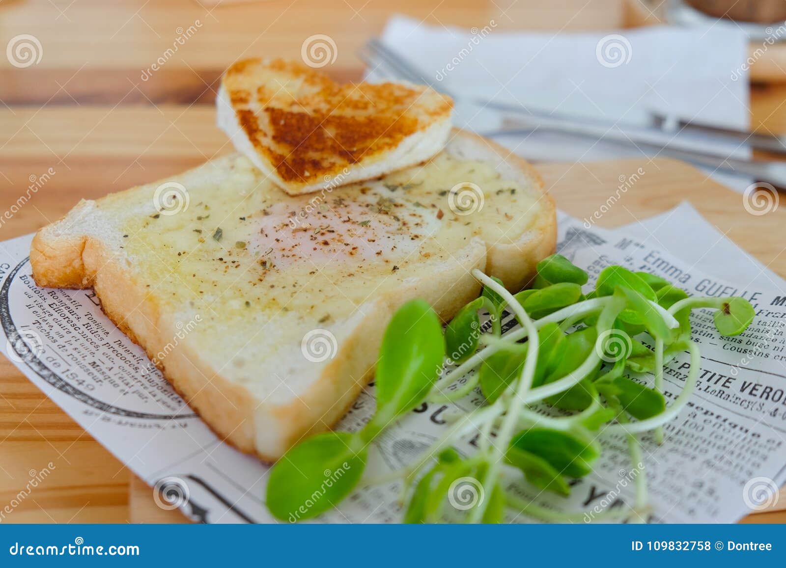 Egg Fried in a Hole of a Slice of Bread Stock Photo - Image of brown ...