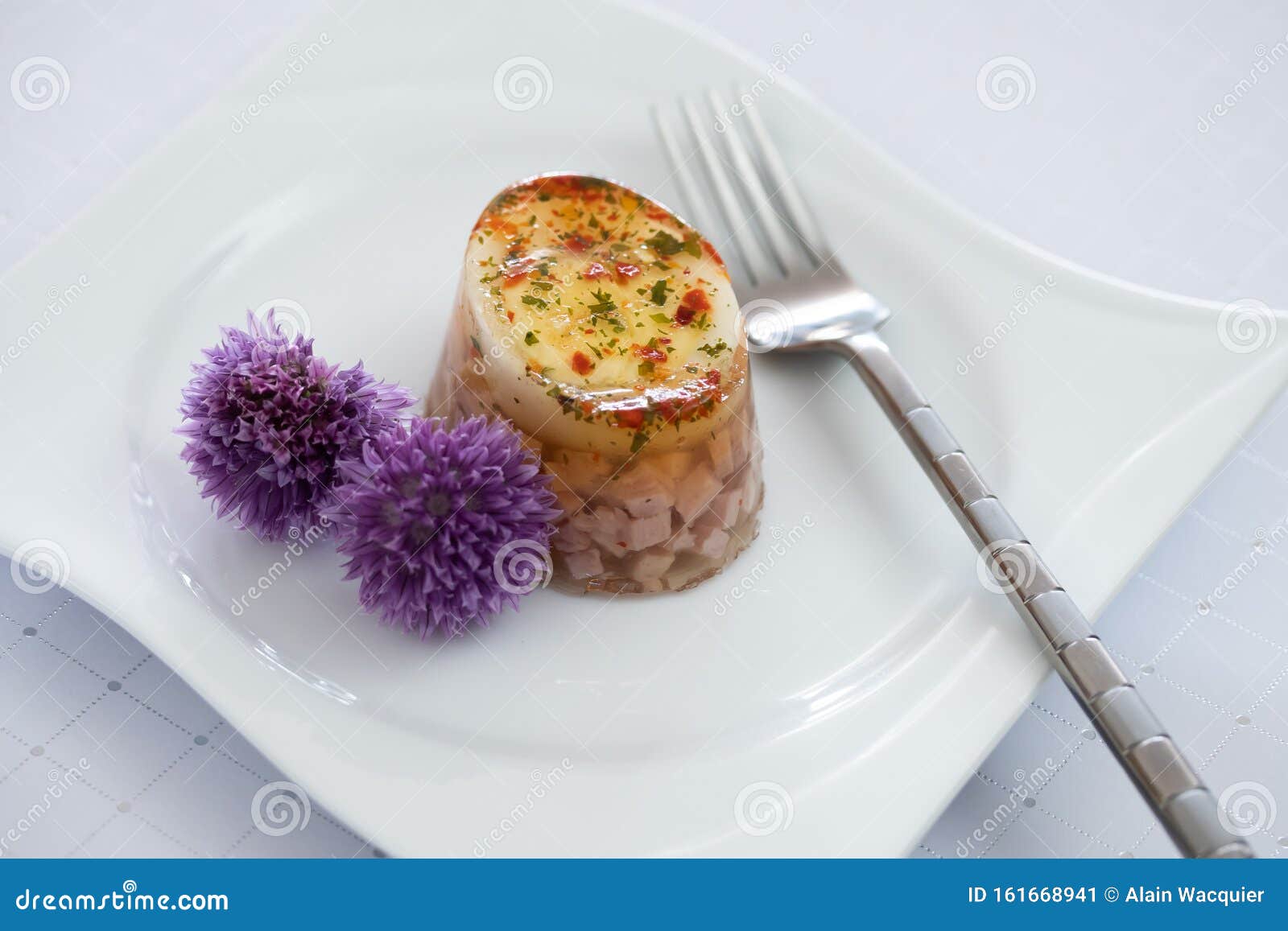 Egg and ham aspic stock image. Image of recipe, camera - 161668941