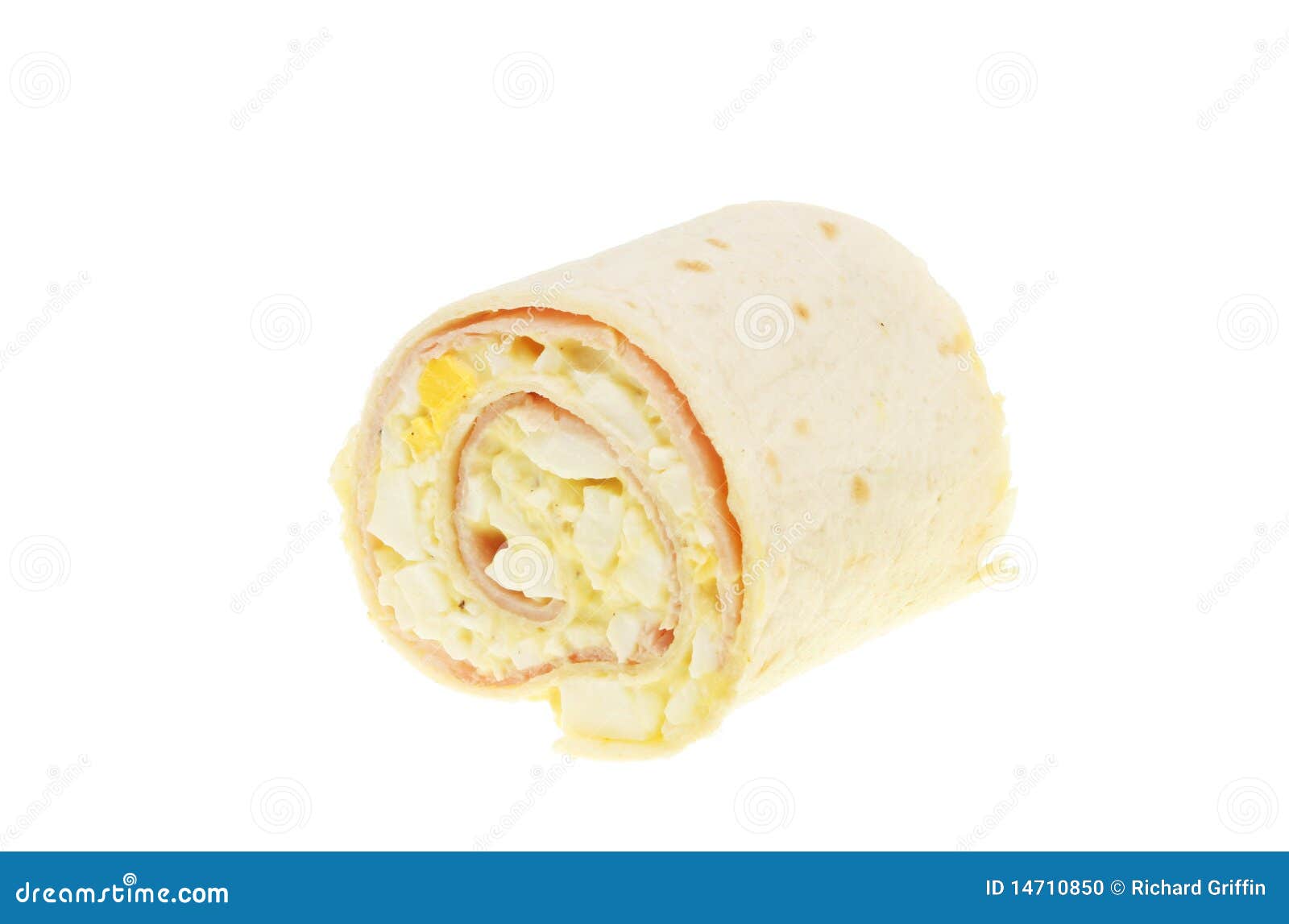 Egg and ham bread wrap stock photo. Image of roll, wrap - 14710850