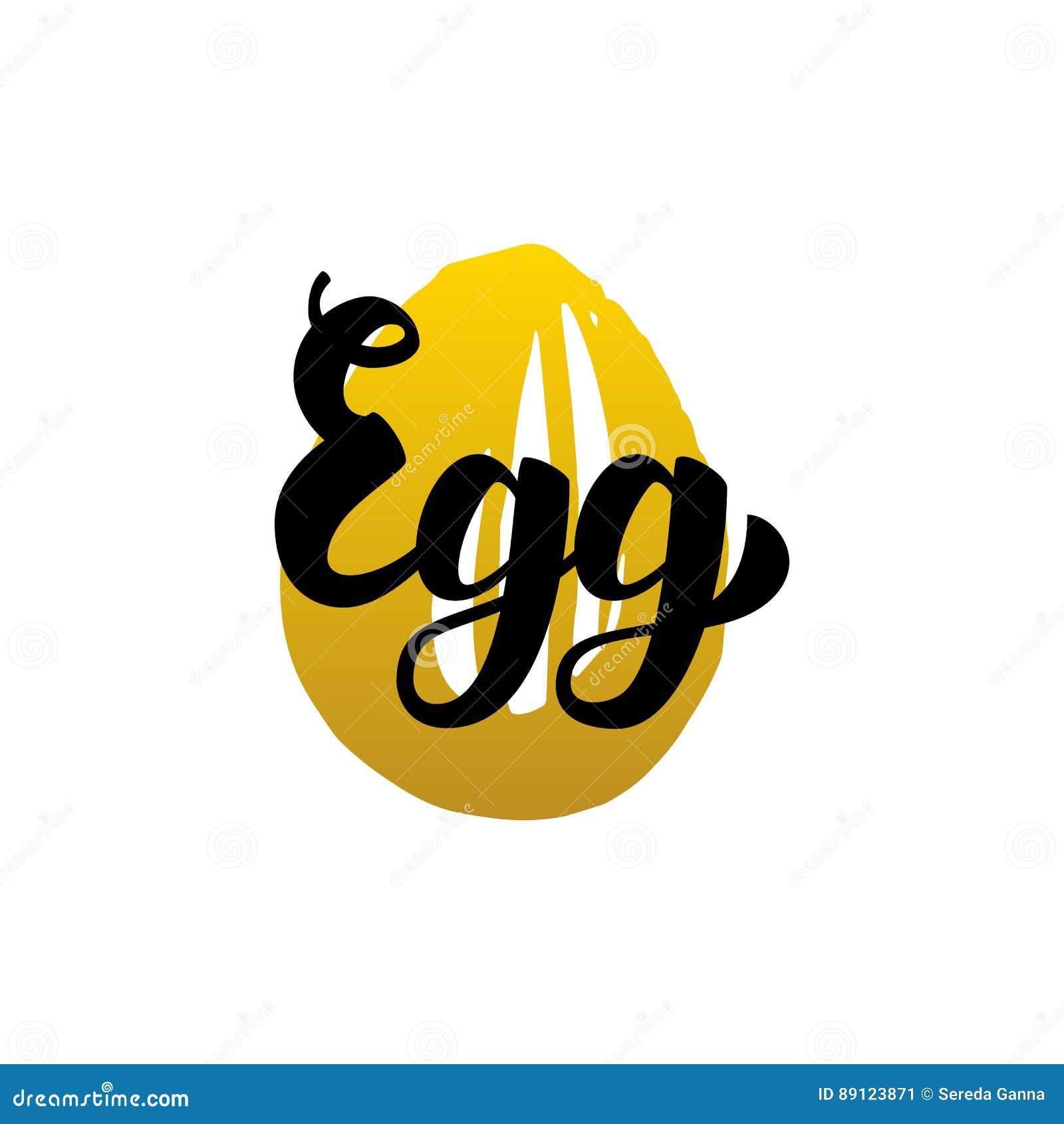 Egg Handwritten Lettering stock vector. Illustration of design - 89123871