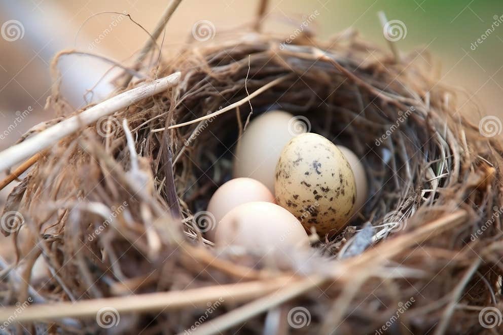 An Egg Hatching in a Birds Nest Stock Image - Image of life, birds ...