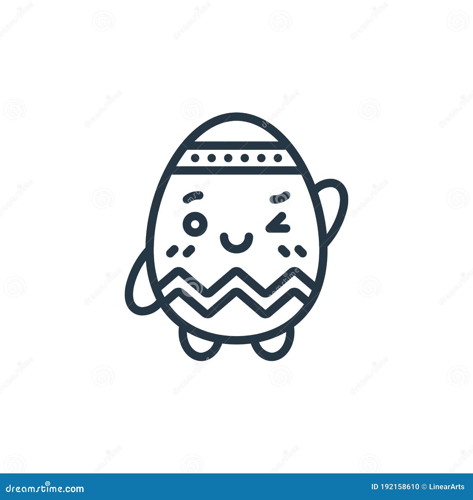 Egg Icon Vector from Easter Avatars Concept. Thin Line Illustration of ...