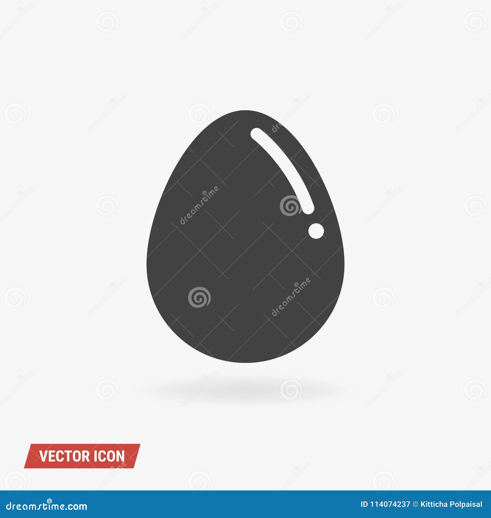 Egg Icon Vector, Vector Illustion Flat Design Style. Stock Vector ...