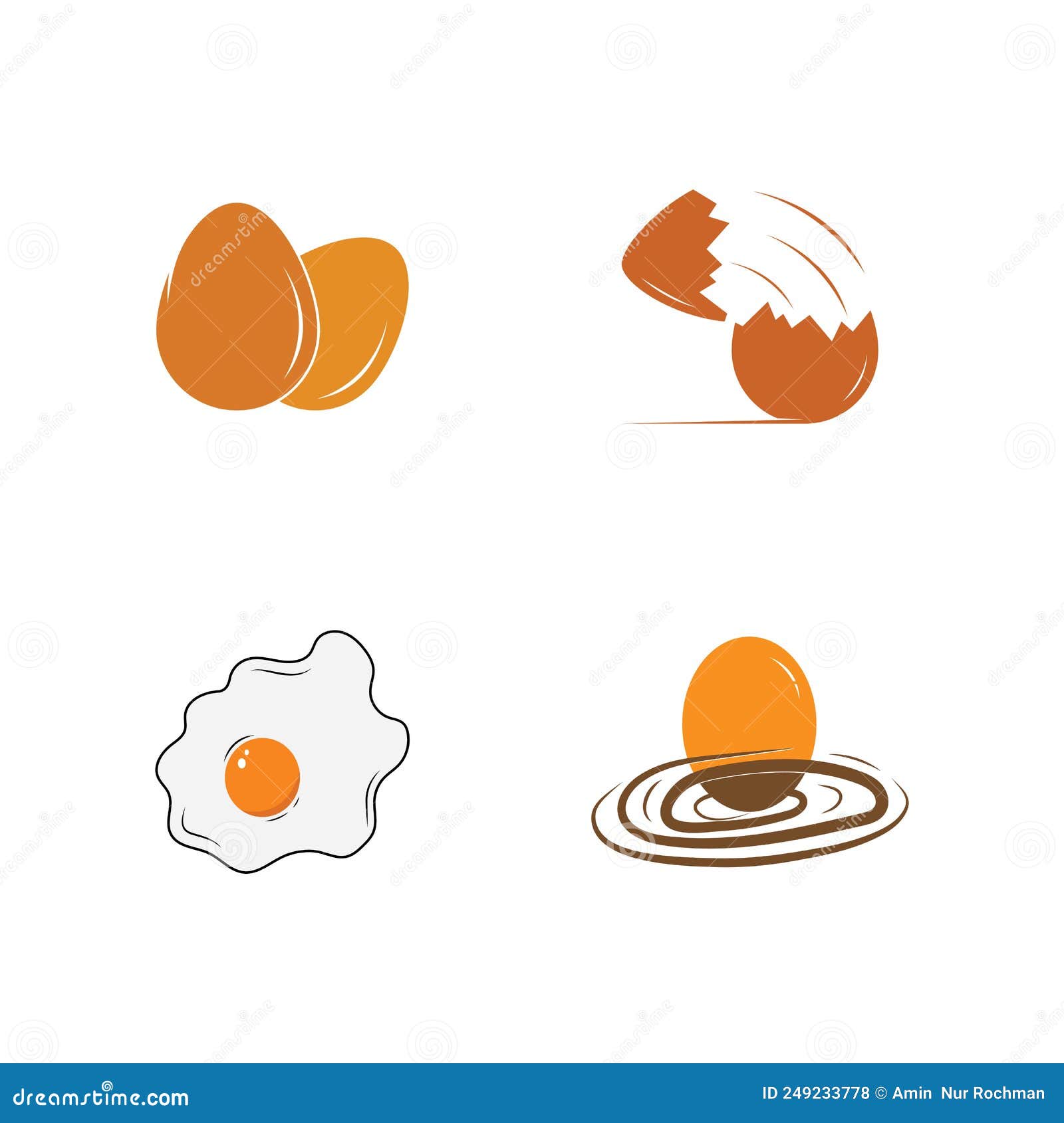 Egg Illustration . Vector Flat Design Template Stock Illustration ...
