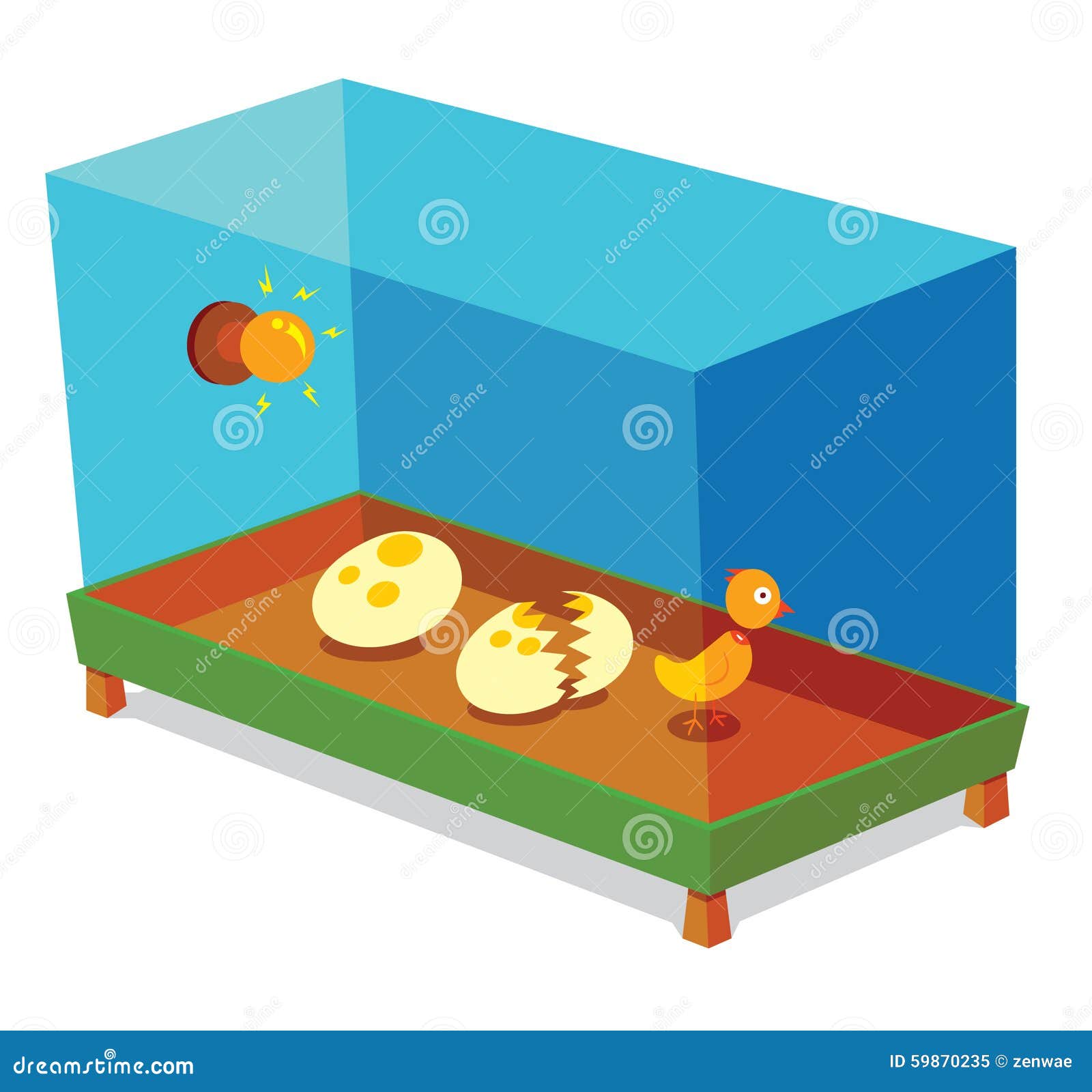 Egg Incubator Cartoon Vector | CartoonDealer.com #59870235