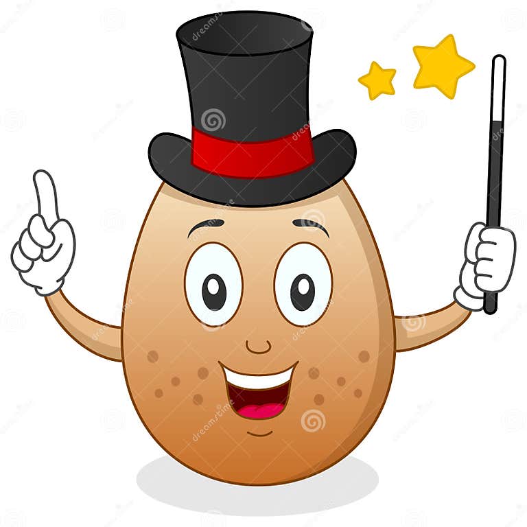Egg the Magician Character stock vector. Illustration of funny - 25734080