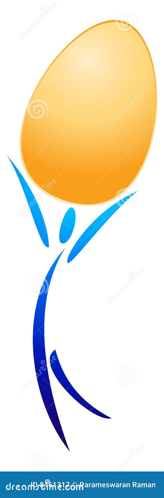 Egg with man stock vector. Illustration of prey, marketing - 8461317