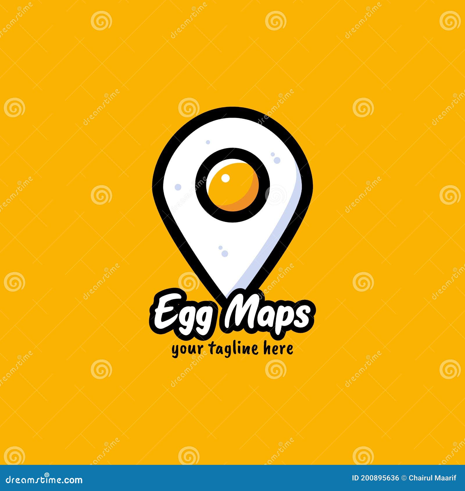 Egg Maps Logo Design Template Stock Illustration - Illustration of ...