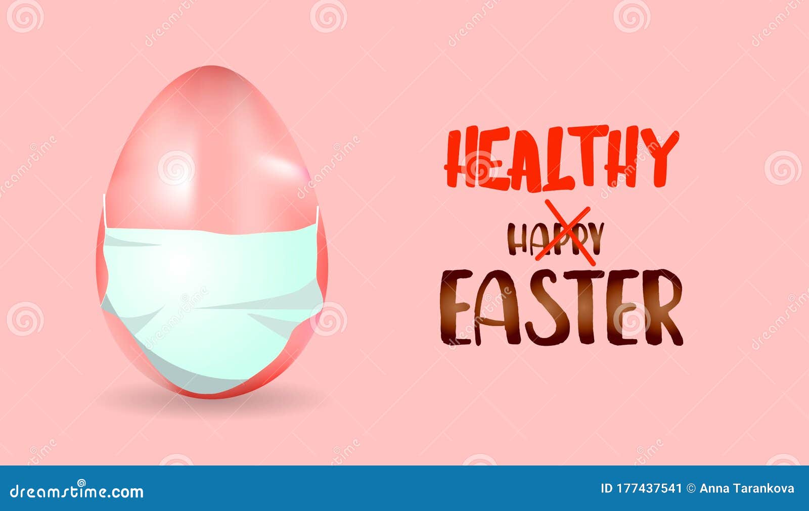Egg in a Medical Mask. Easter Concept Stock Vector - Illustration of ...