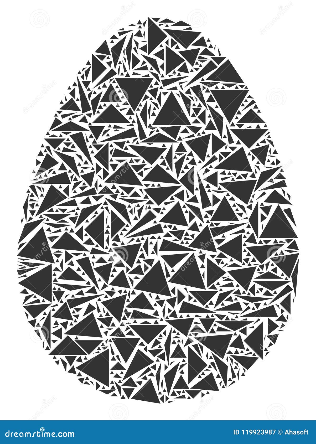 Egg Collage of Triangles stock vector. Illustration of creative - 119923987