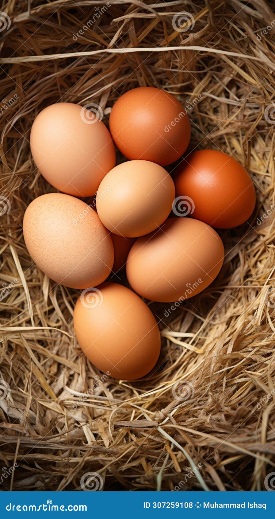 Egg Nest Harmony Pile of Brown Eggs Nested in a Nest Stock Illustration ...