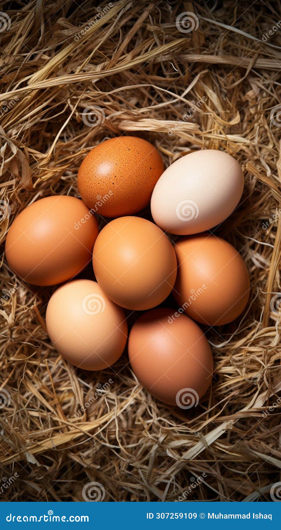 Egg Nest Harmony Pile of Brown Eggs Nested in a Nest Stock Illustration ...