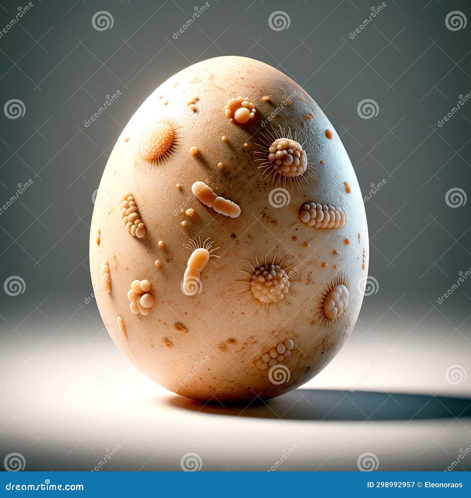 Salmonella Enteritidis. Listeria Monocytogenes. Egg Object With Etched Microbes, Symbolizing ...