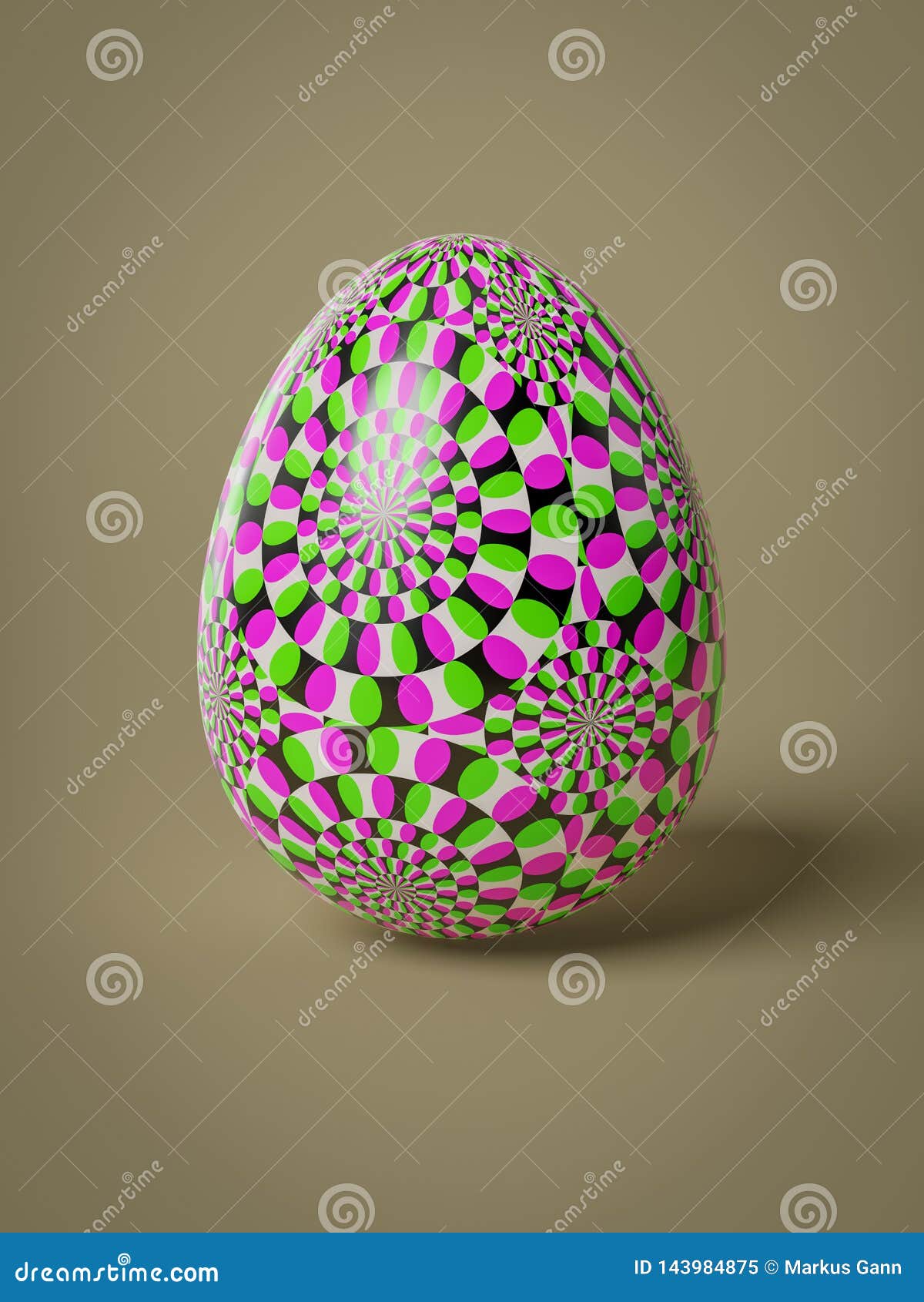 Egg with Optical Illusion Movement Pattern Isolated Stock Illustration - Illustration of ...