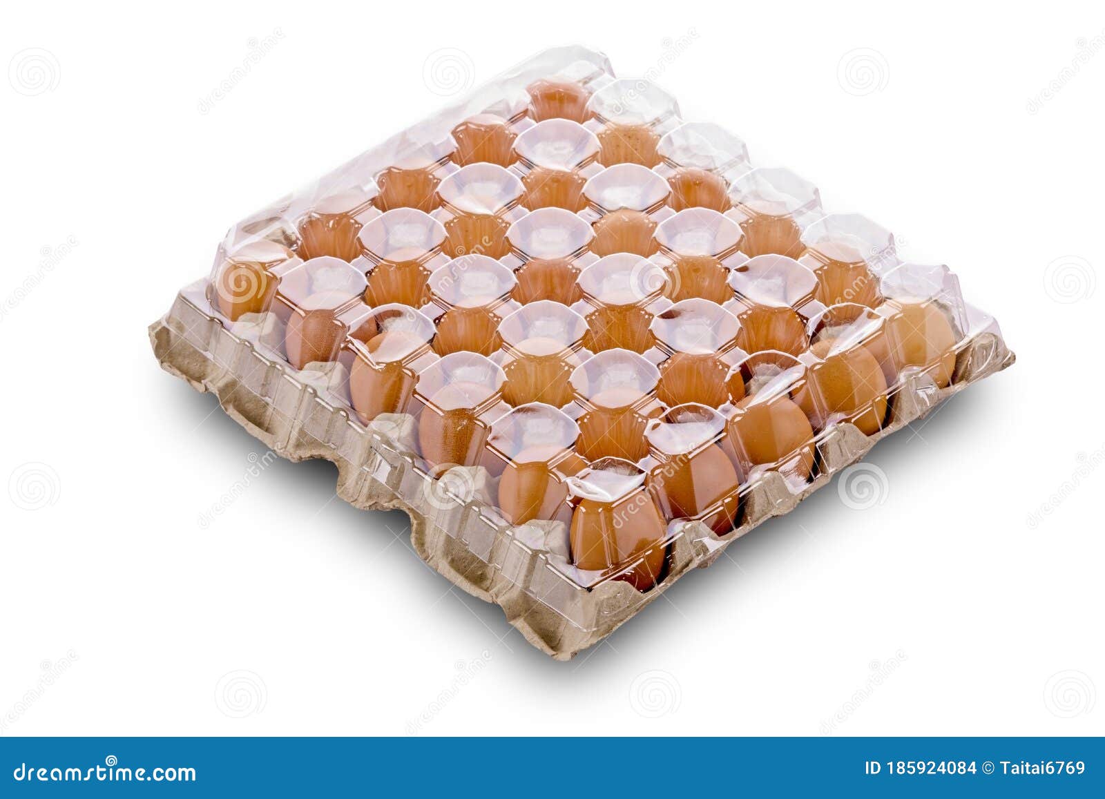 Egg Package Isolated on White Background Stock Photo - Image of protein ...