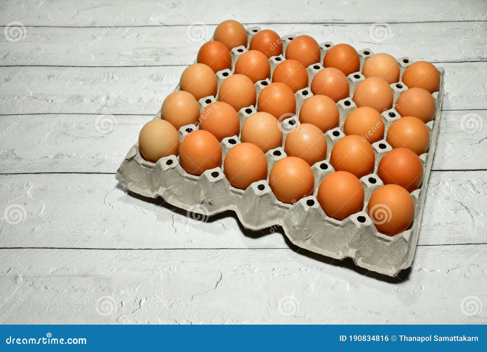 Egg That Packed In Paper Egg Carton On The Table Royalty-Free Stock ...