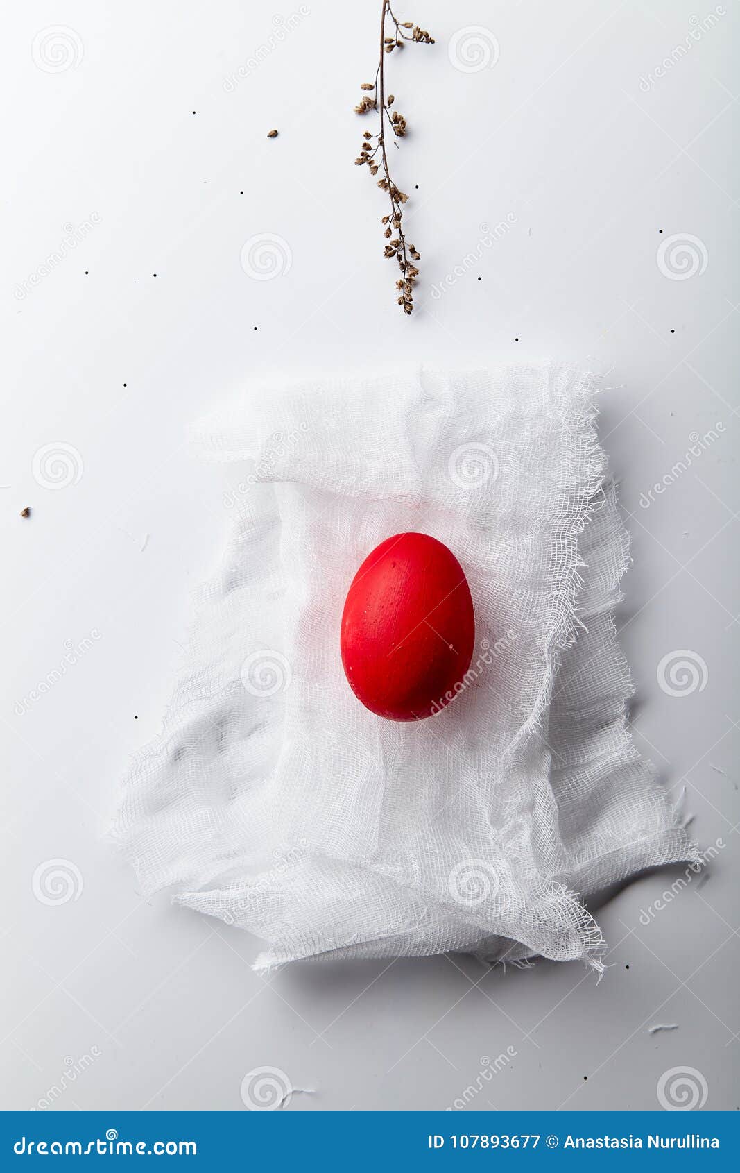 Egg Painted Red Color on Easter Holiday Stock Image - Image of ...