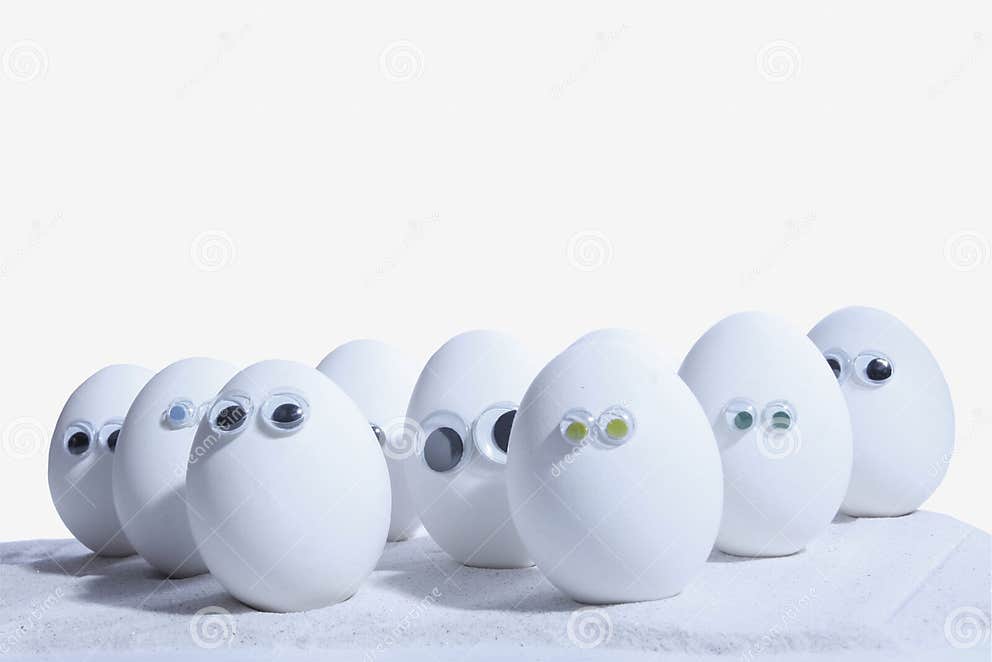 Egg people stock image. Image of whute, eyes, sand, face - 4189207