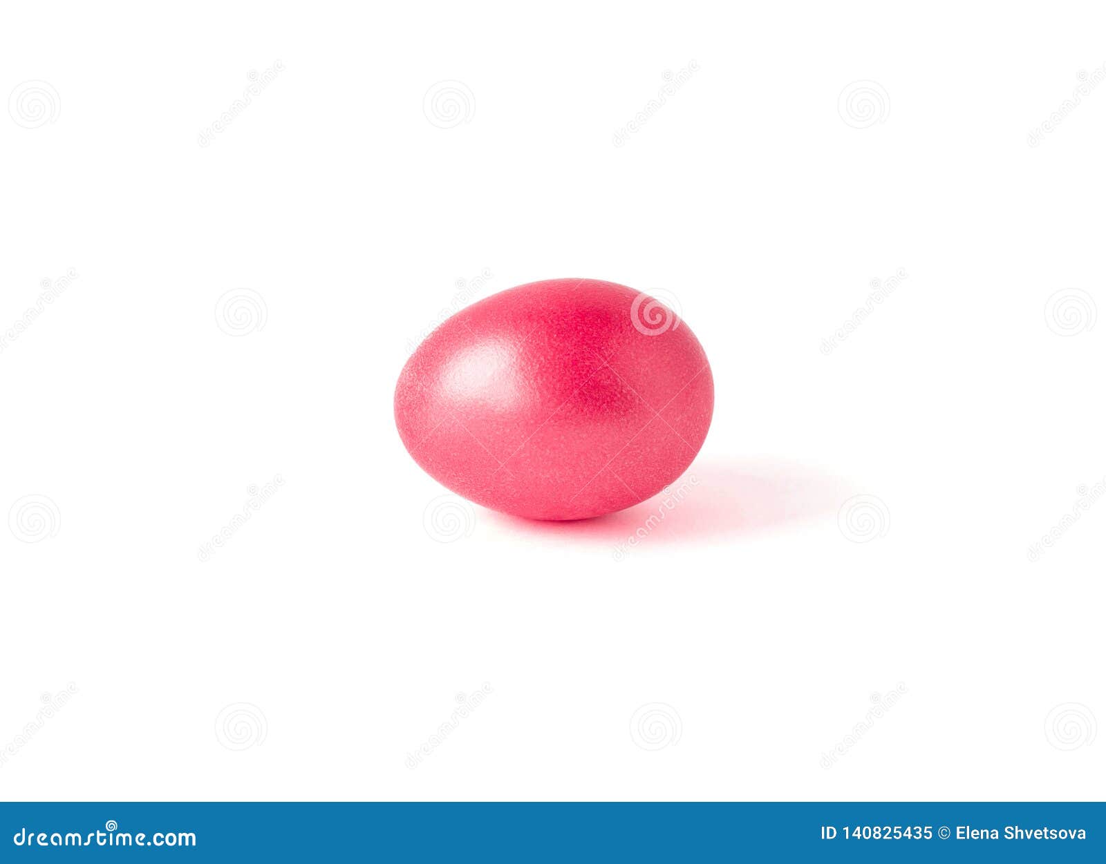 Egg of Pink Color are Isolated on a White Background. Handwork. Easter ...