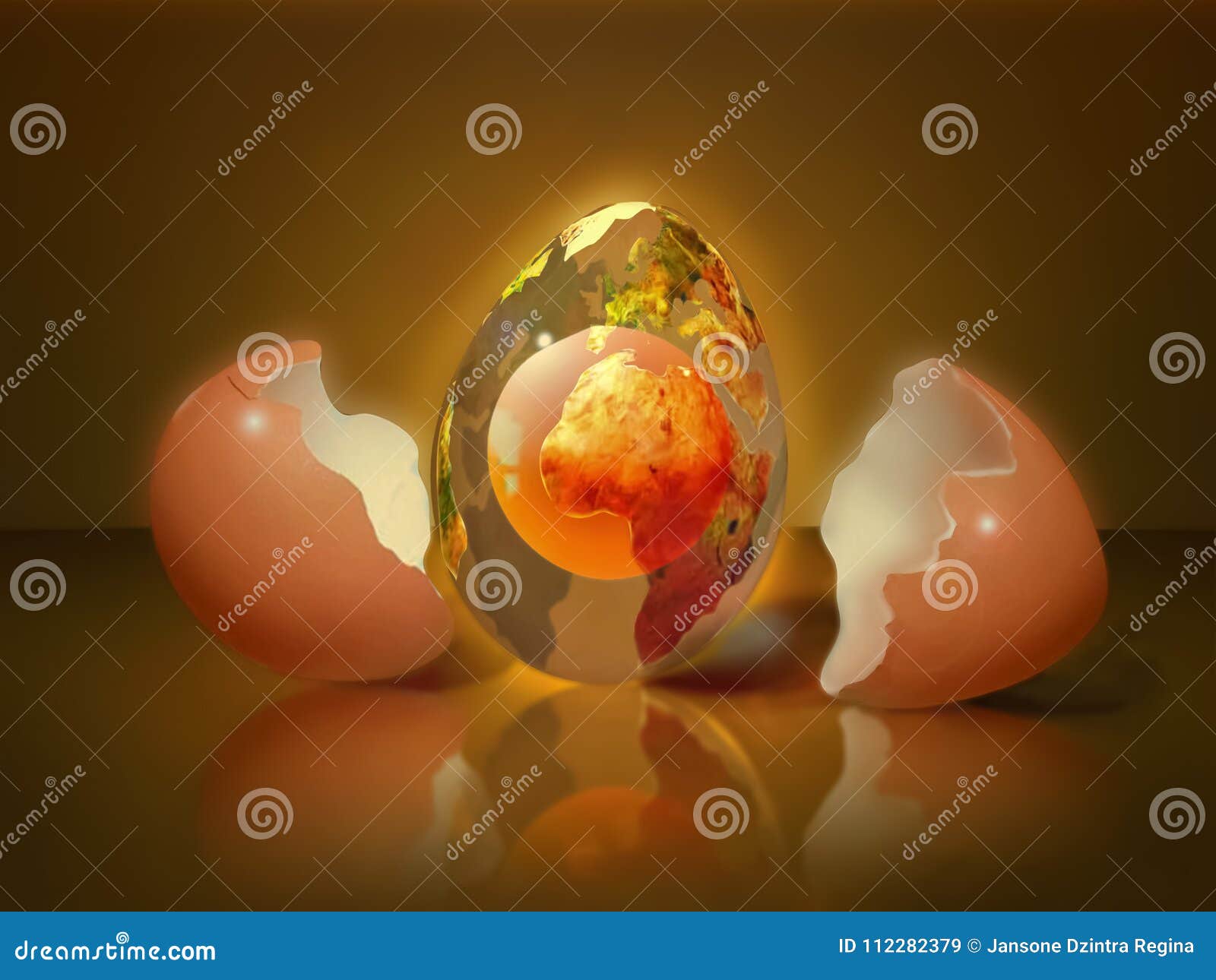 Egg Planet - Fantasy about Easter Theme Stock Illustration ...