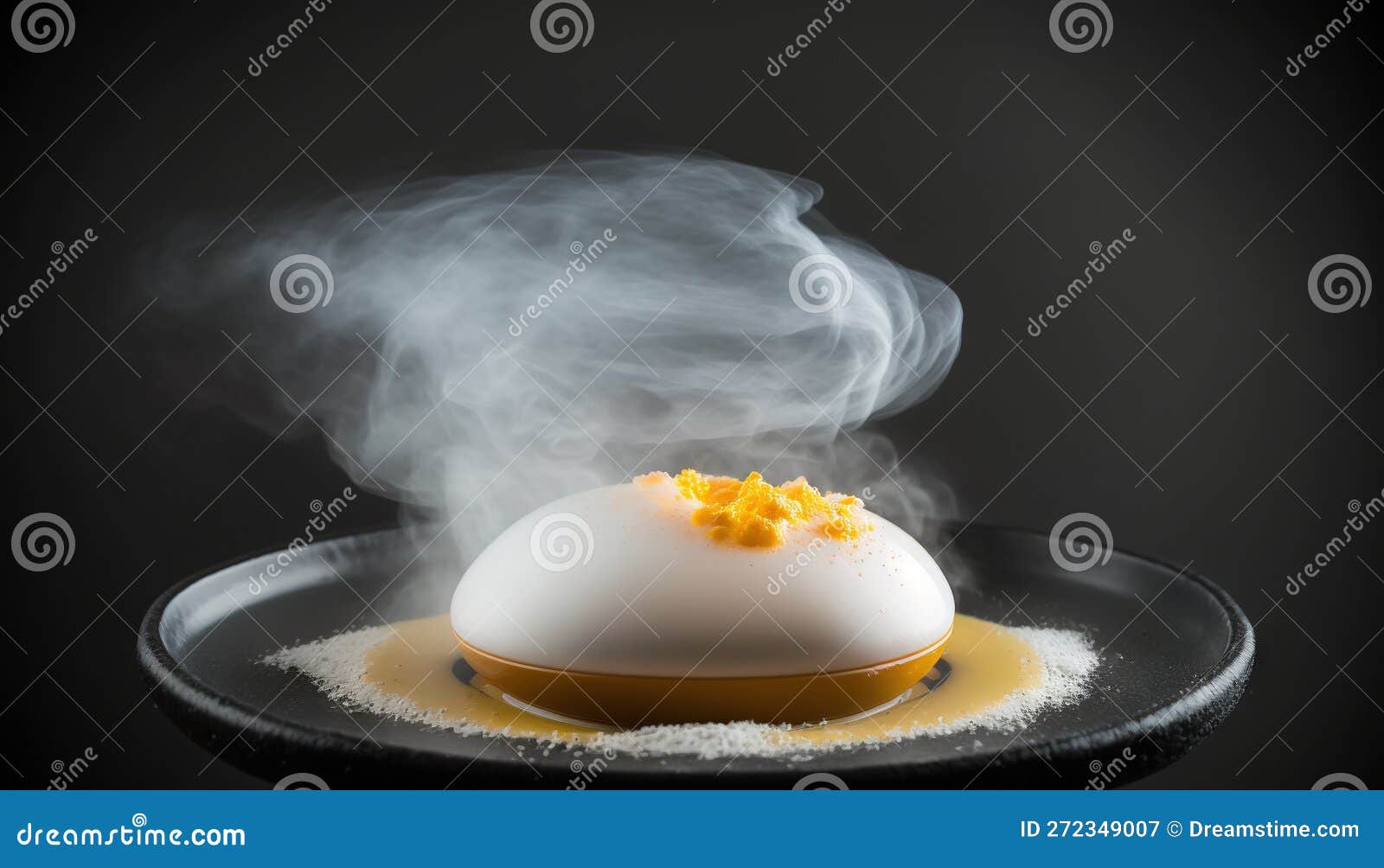 An Egg on a Plate with Smoke Coming Out of it Stock Illustration ...