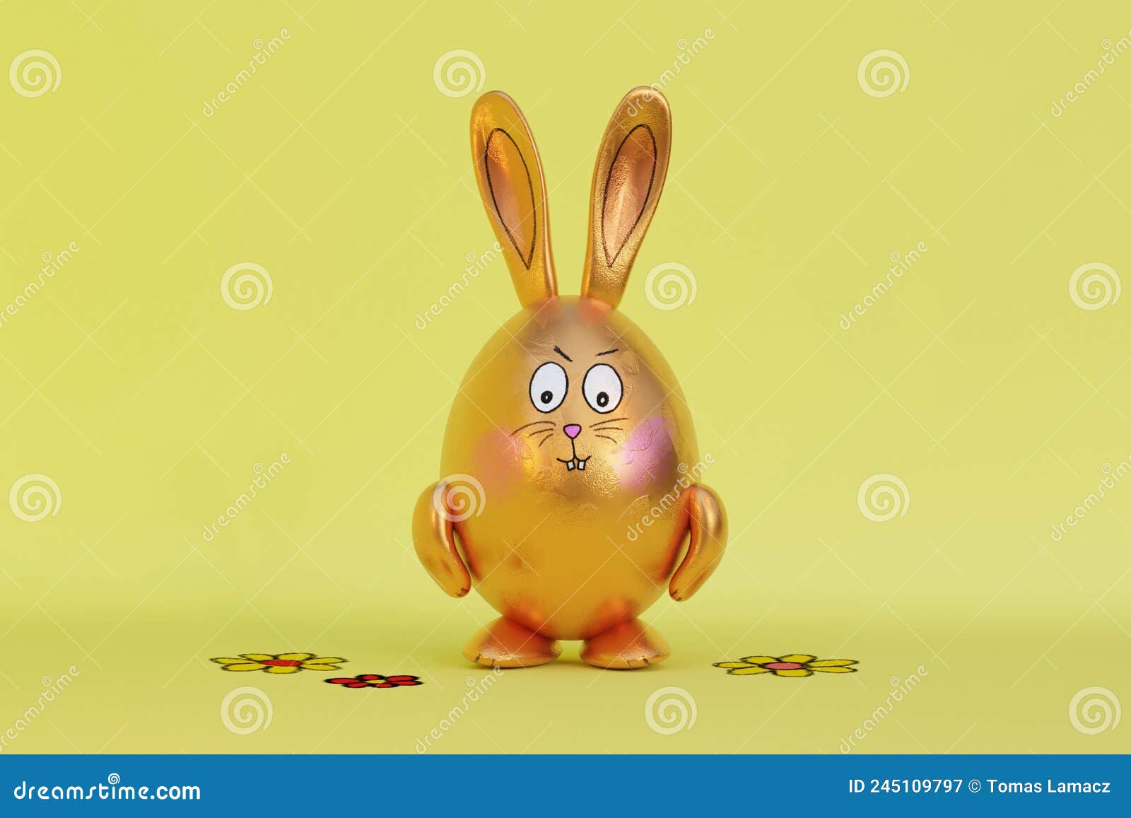 Crazy Easter Bunny Cartoon In Motorbike | CartoonDealer.com #23985315