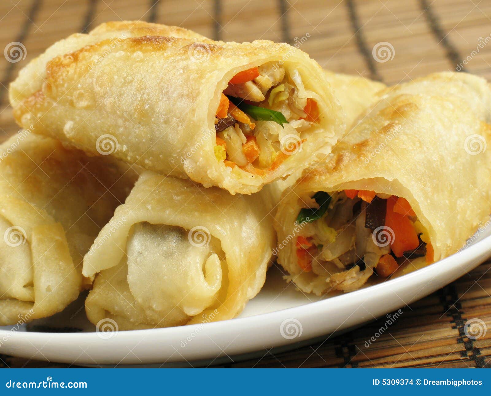 Egg Rolls stock photo. Image of appetizer, fried, crispy - 5309374