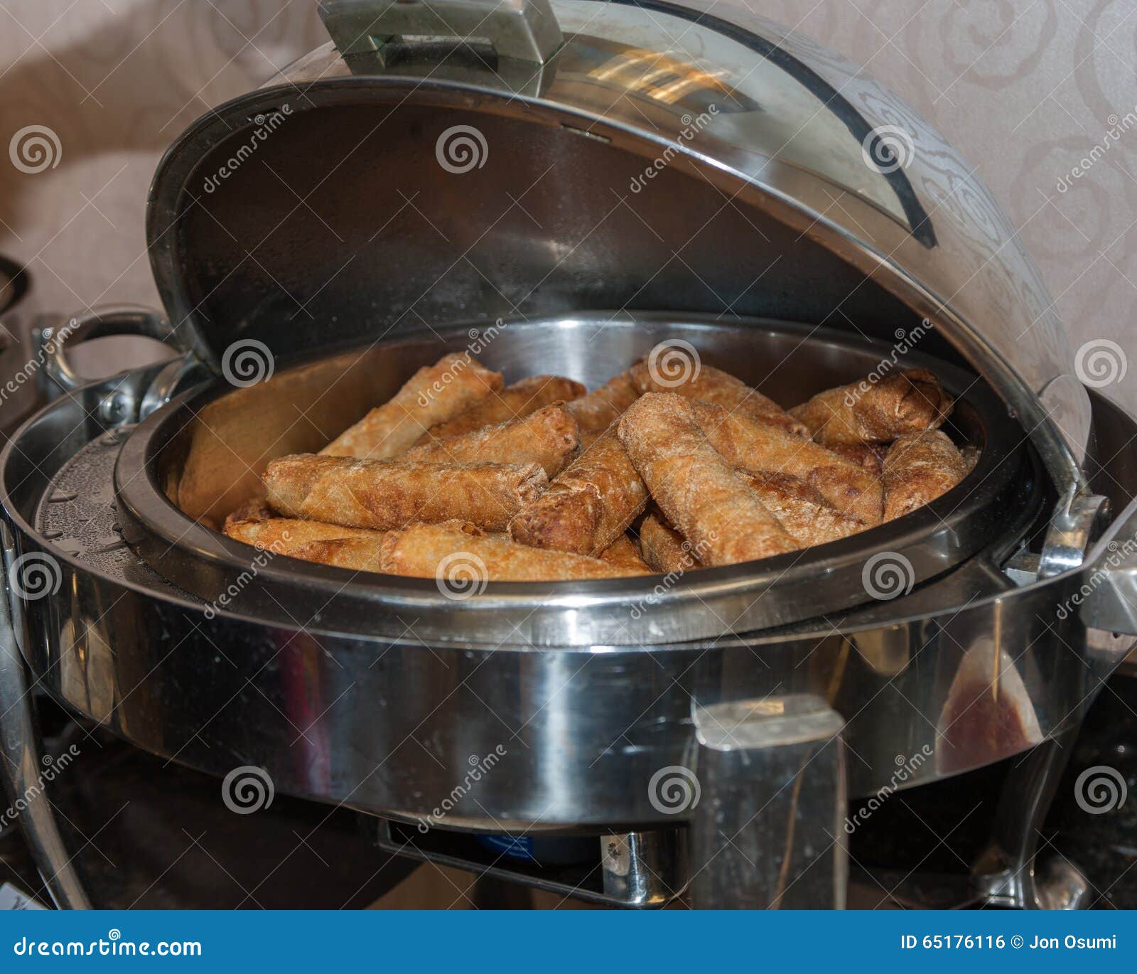 Egg Rolls on the Lunch Buffet Stock Photo - Image of chinese, delicious ...