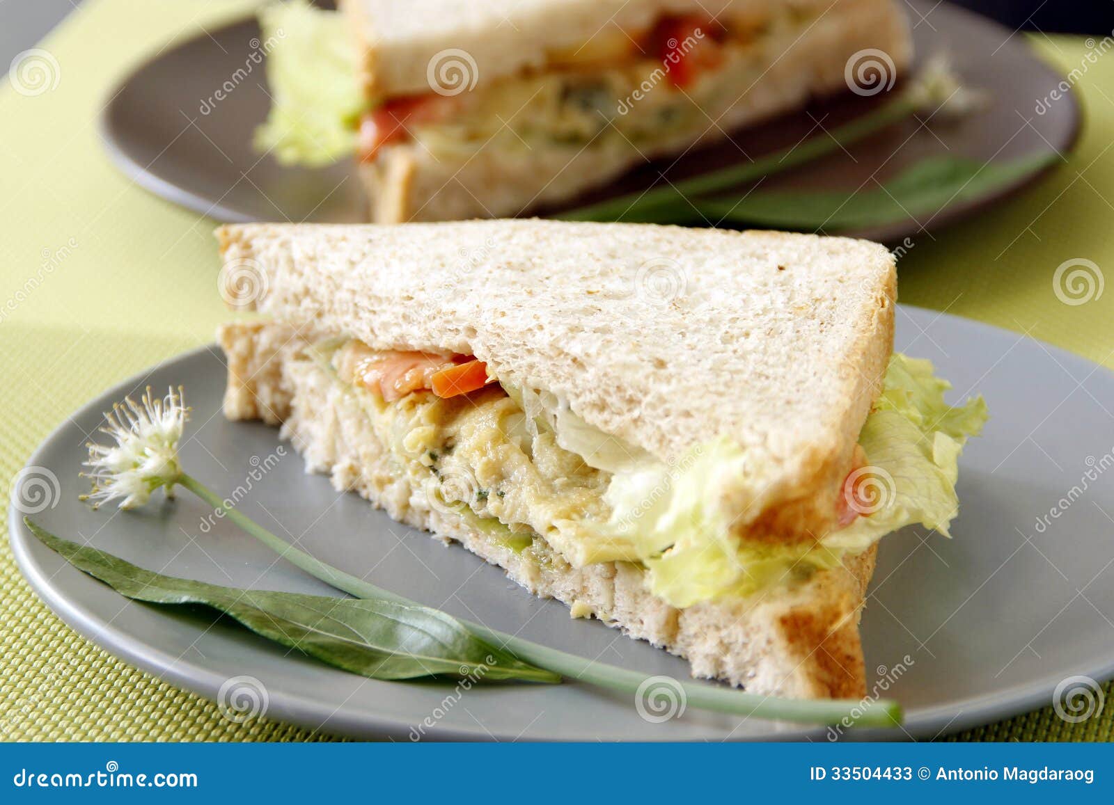 Egg Sandwich stock image. Image of green, gastronomy - 33504433