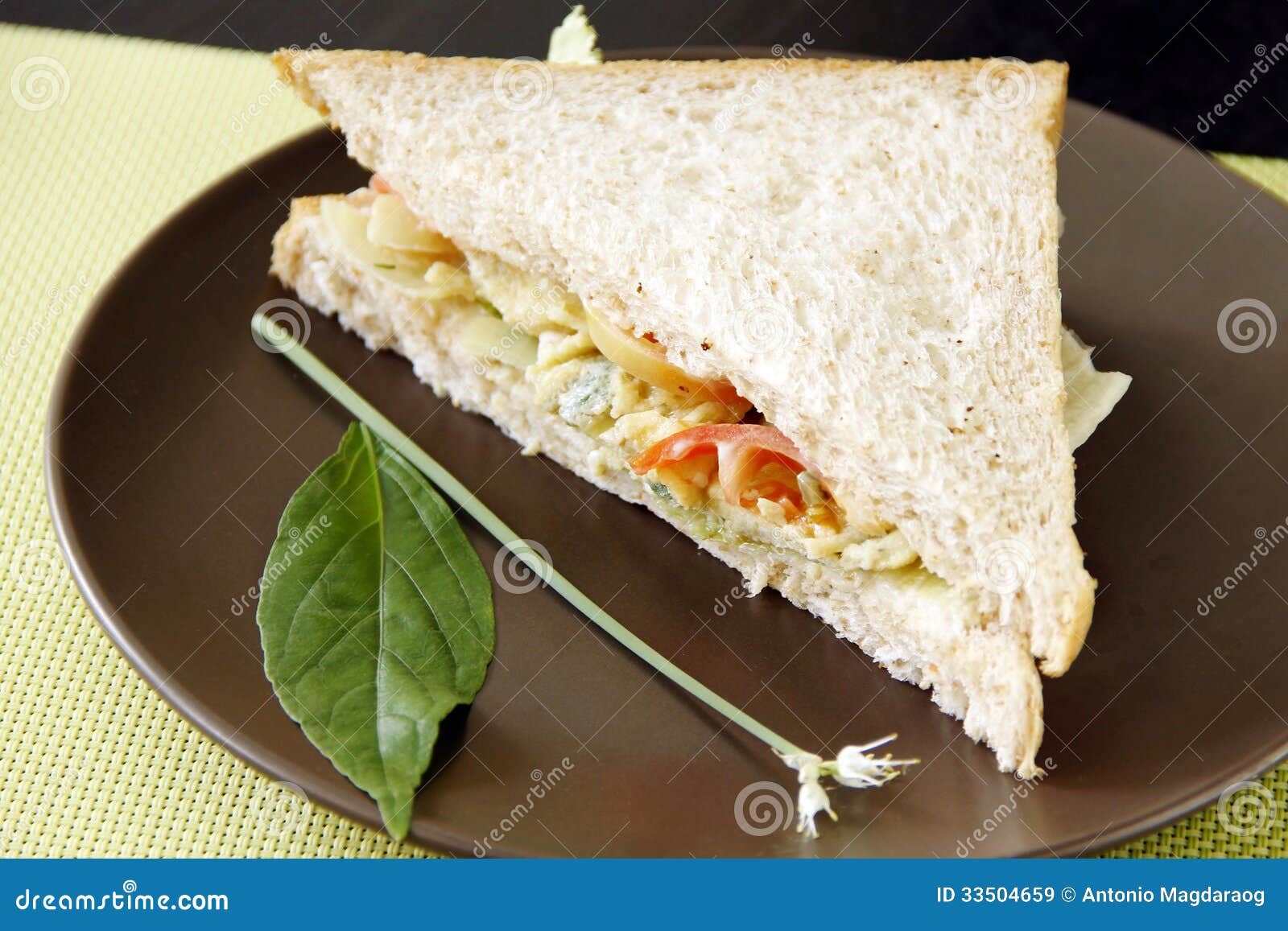 Egg Sandwich stock image. Image of lunch, italian, club - 33504659