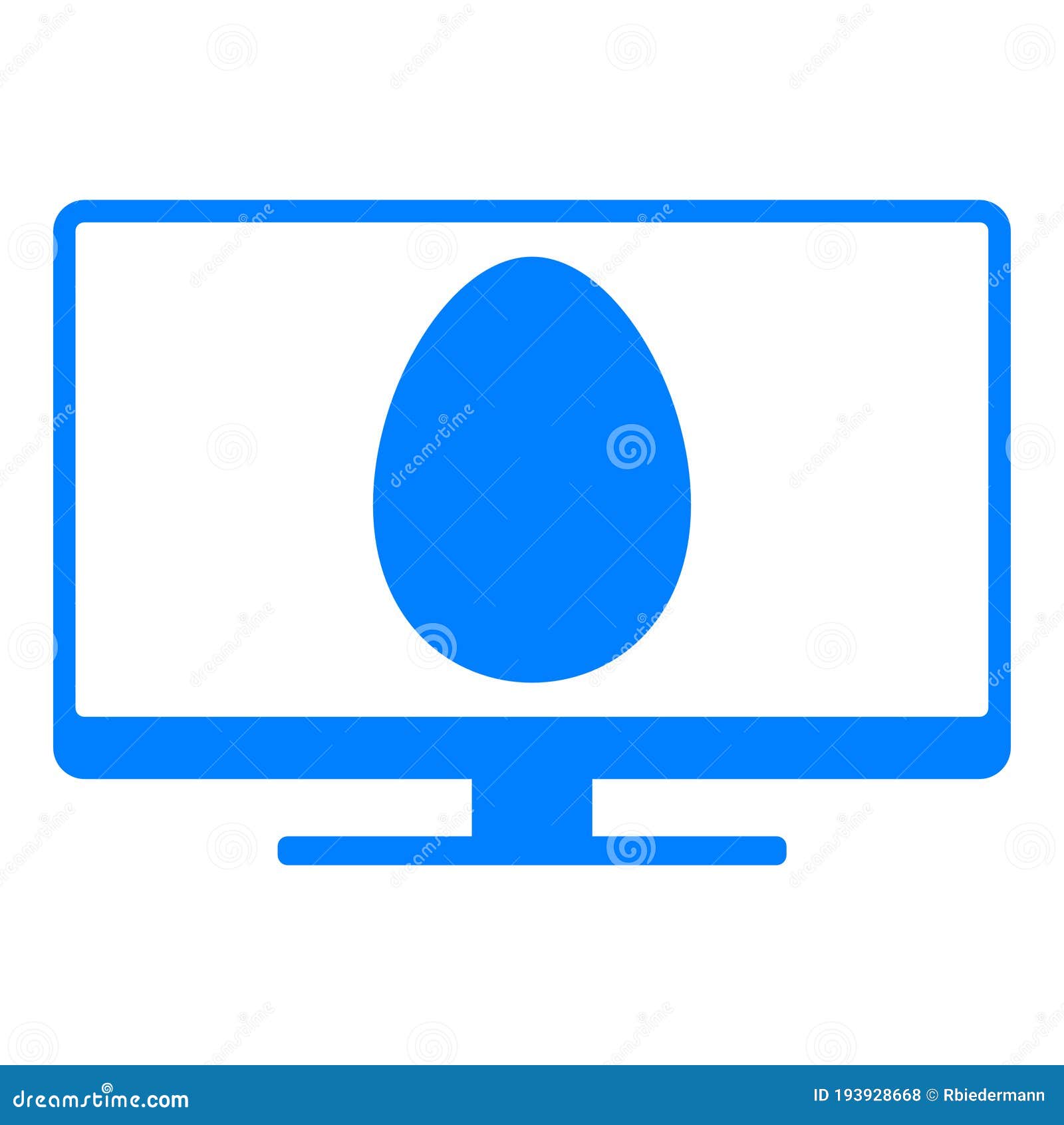 Egg and screen stock vector. Illustration of display - 193928668