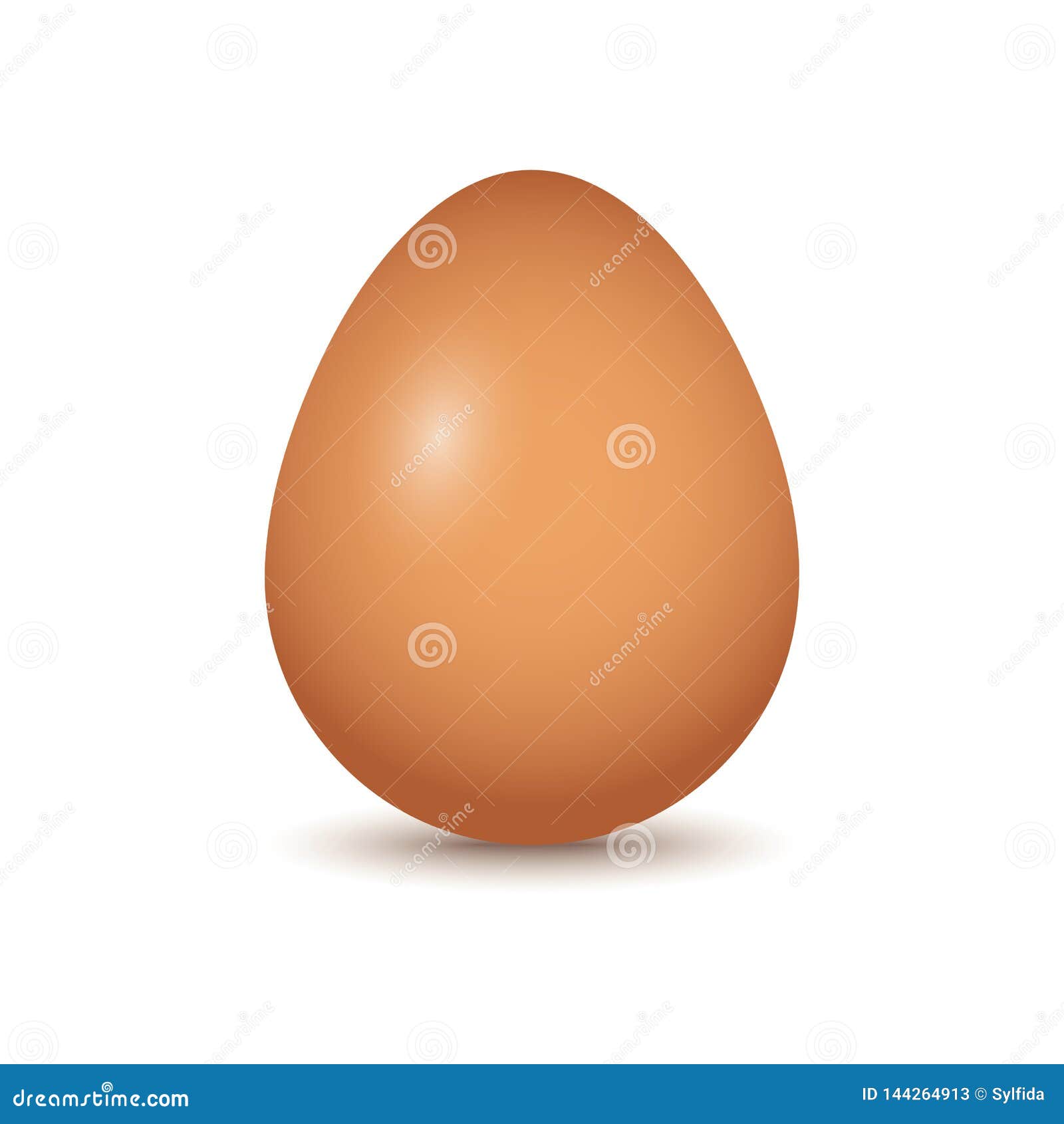 Egg with Shadow. Vector Illustration Stock Illustration - Illustration ...