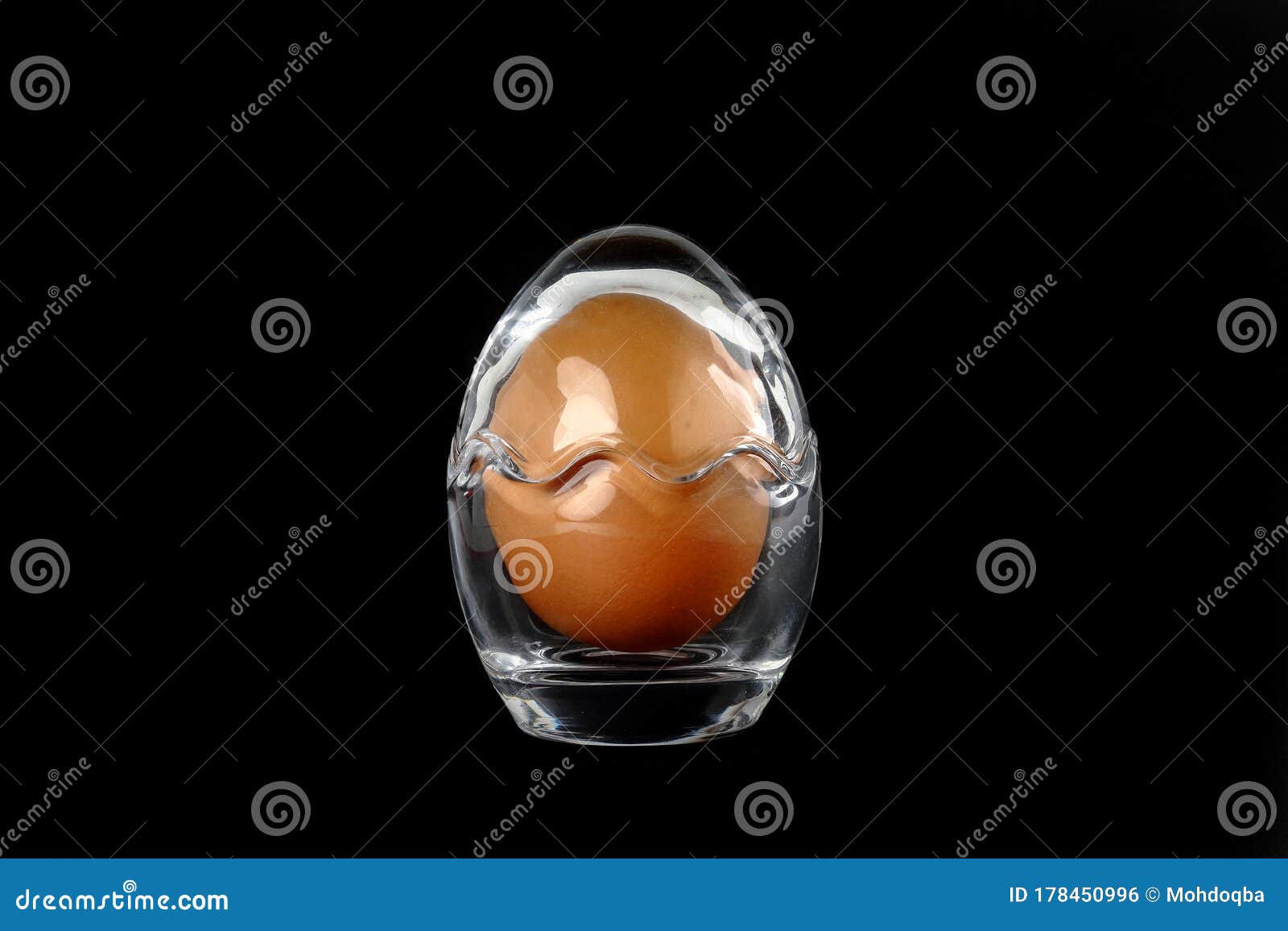 Egg in Egg Shape Glass Container Protection Shell Stock Photo - Image ...