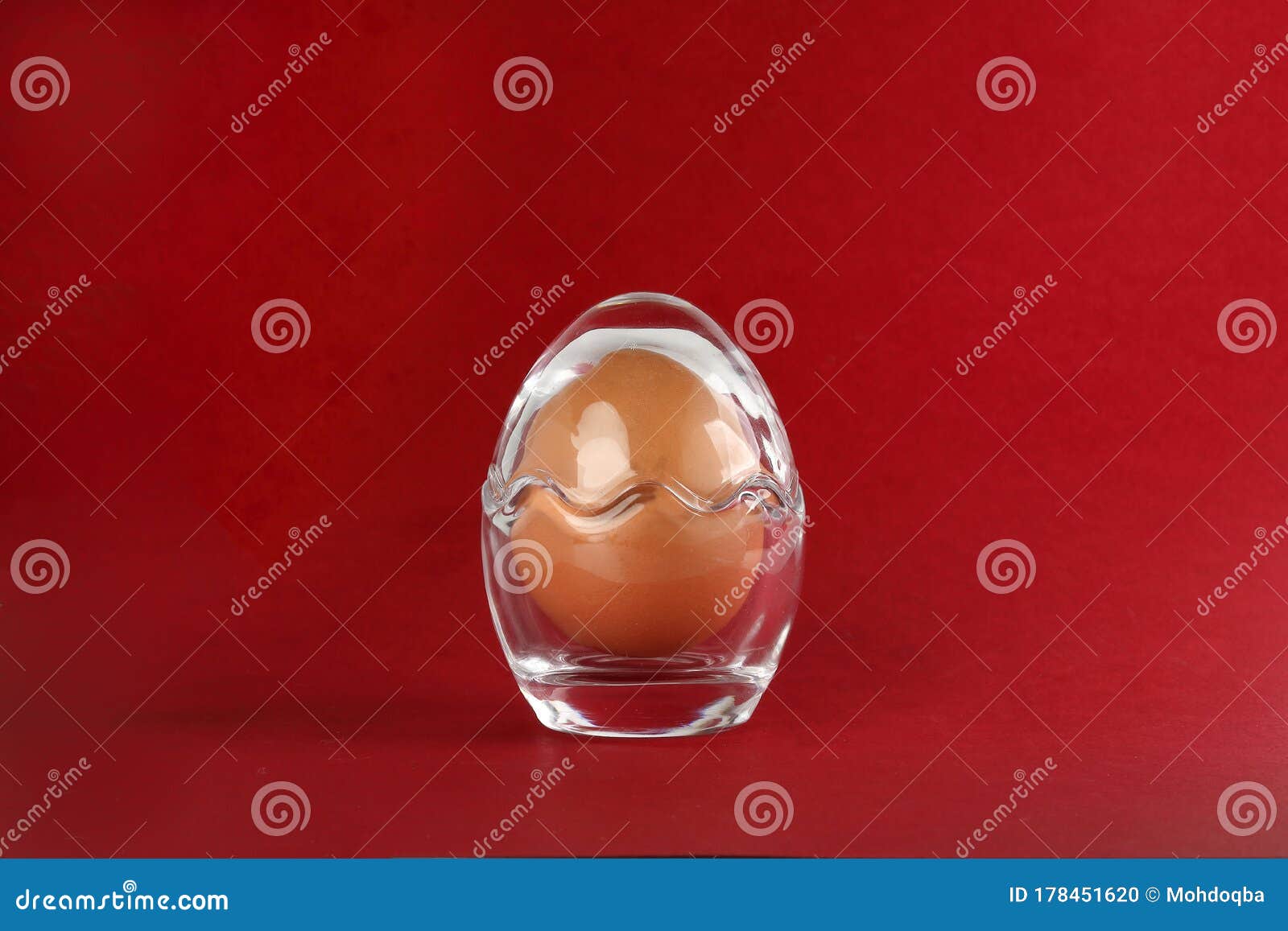 Egg in Egg Shape Glass Container Protection Shell Stock Photo - Image ...