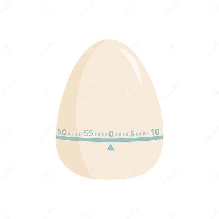 Egg Shape Kitchen Timer Cartoon Icon Vector Illustration Stock Vector ...