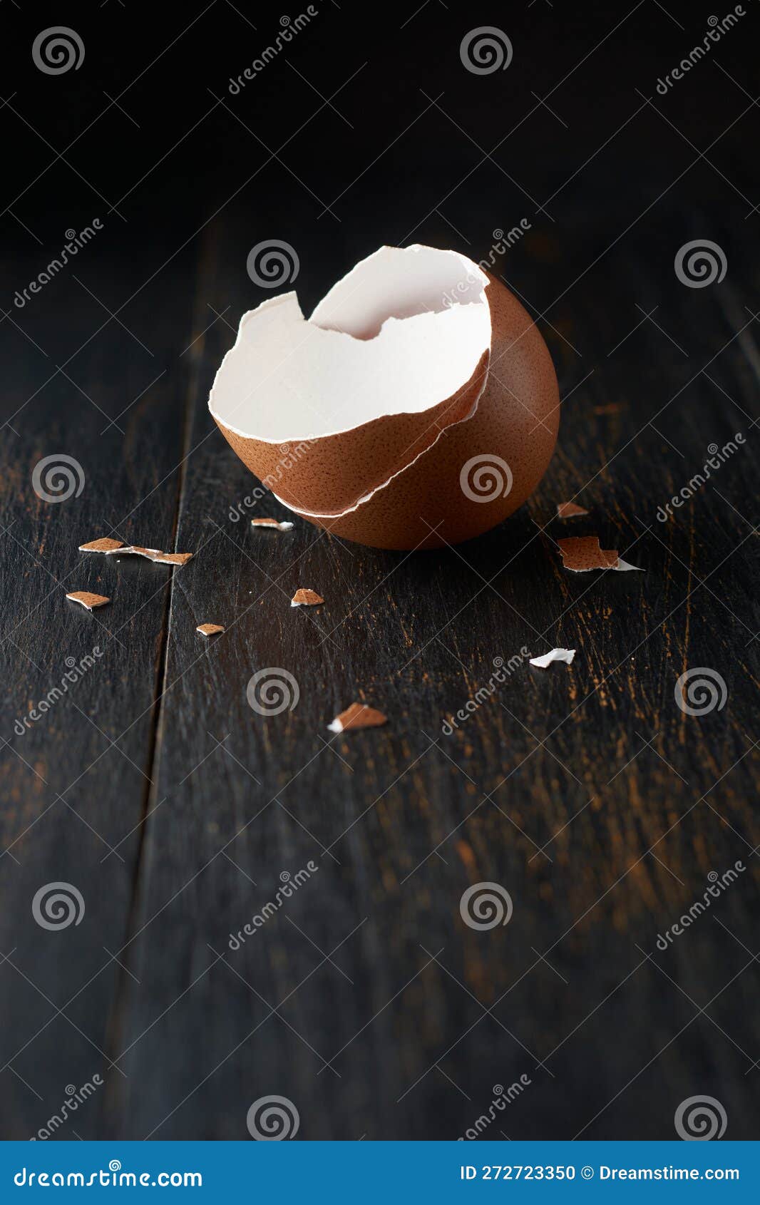 Egg Shell Broken or Crack Isolated on Black Stock Photo - Image of food ...