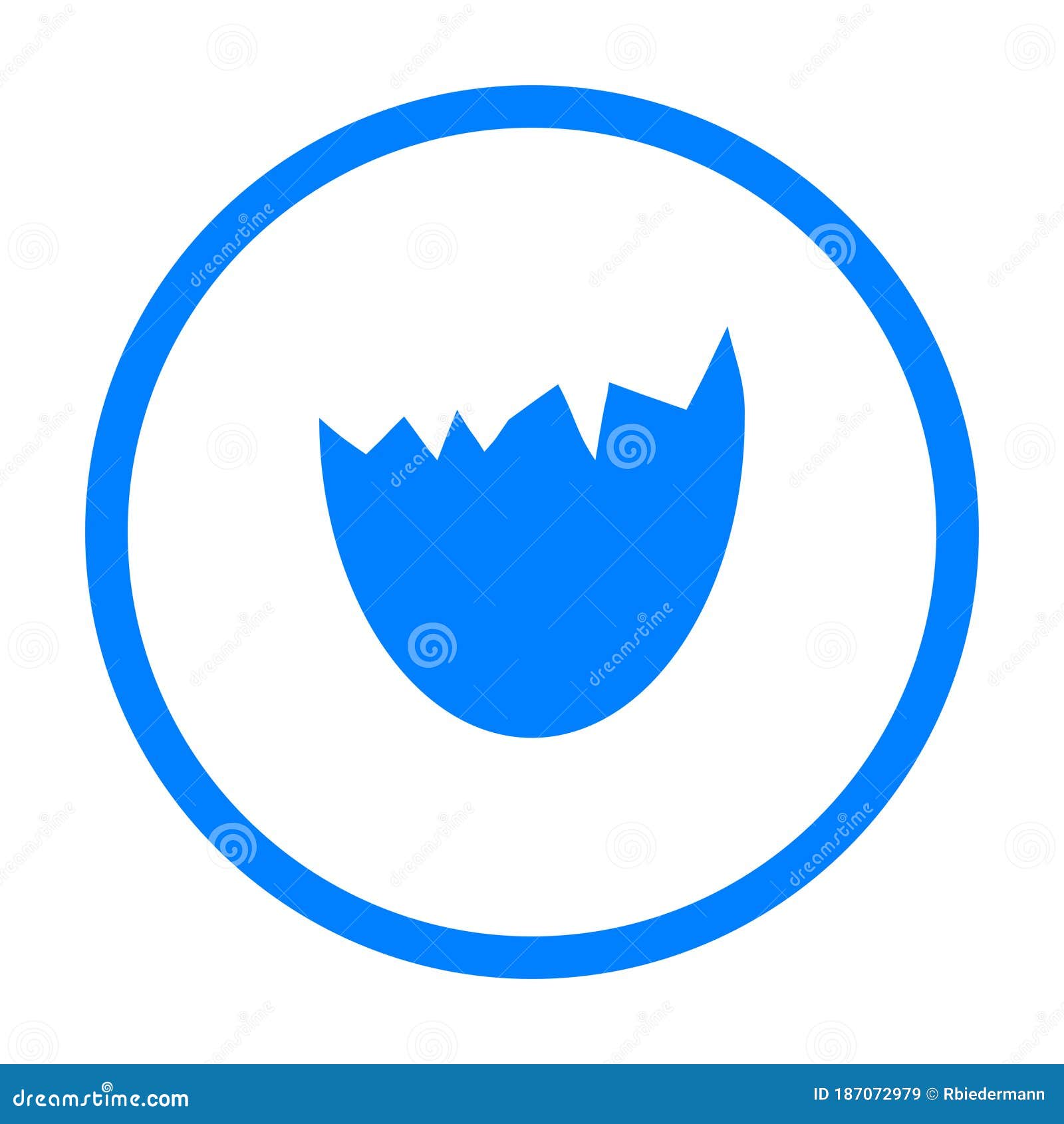 Egg shell and circle stock vector. Illustration of shell - 187072979