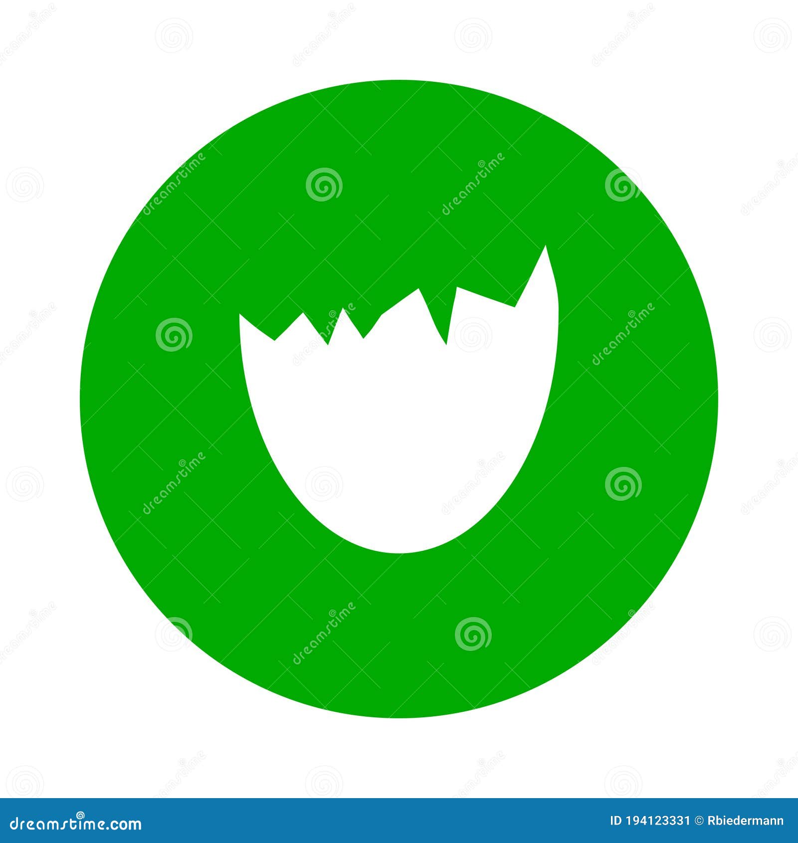 Egg shell and circle stock vector. Illustration of icon - 194123331