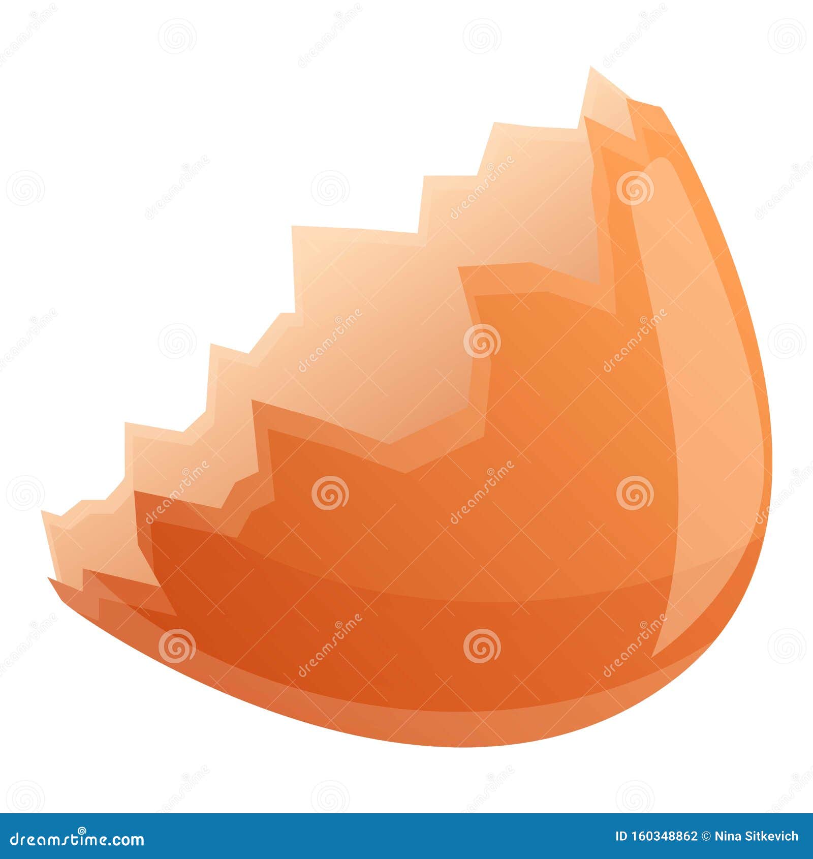 Egg Shell Icon, Cartoon Style Stock Vector - Illustration of eggshell ...
