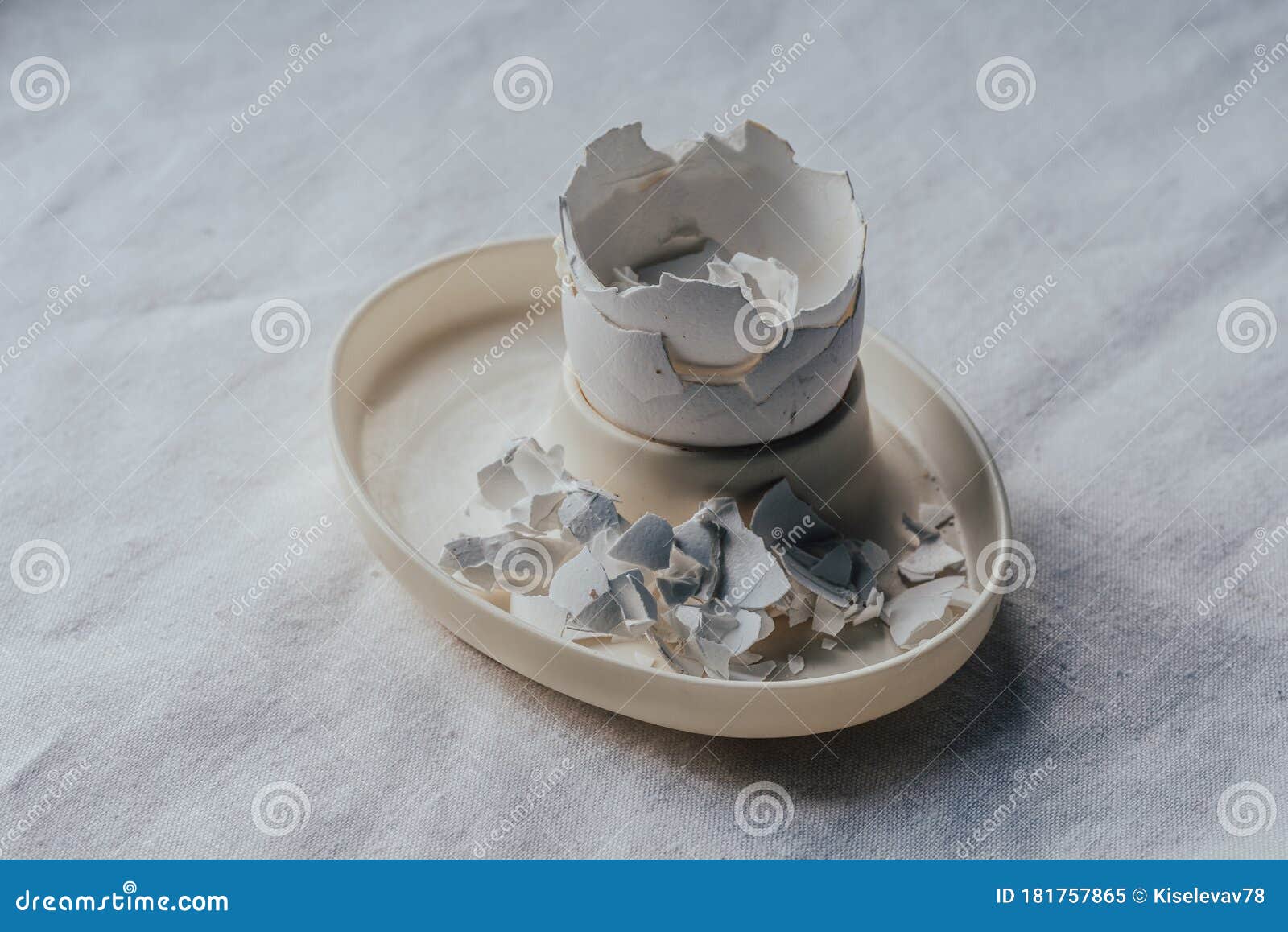 Egg Shell in an Old Egg Stand. Close-up Stock Image - Image of eggshell ...