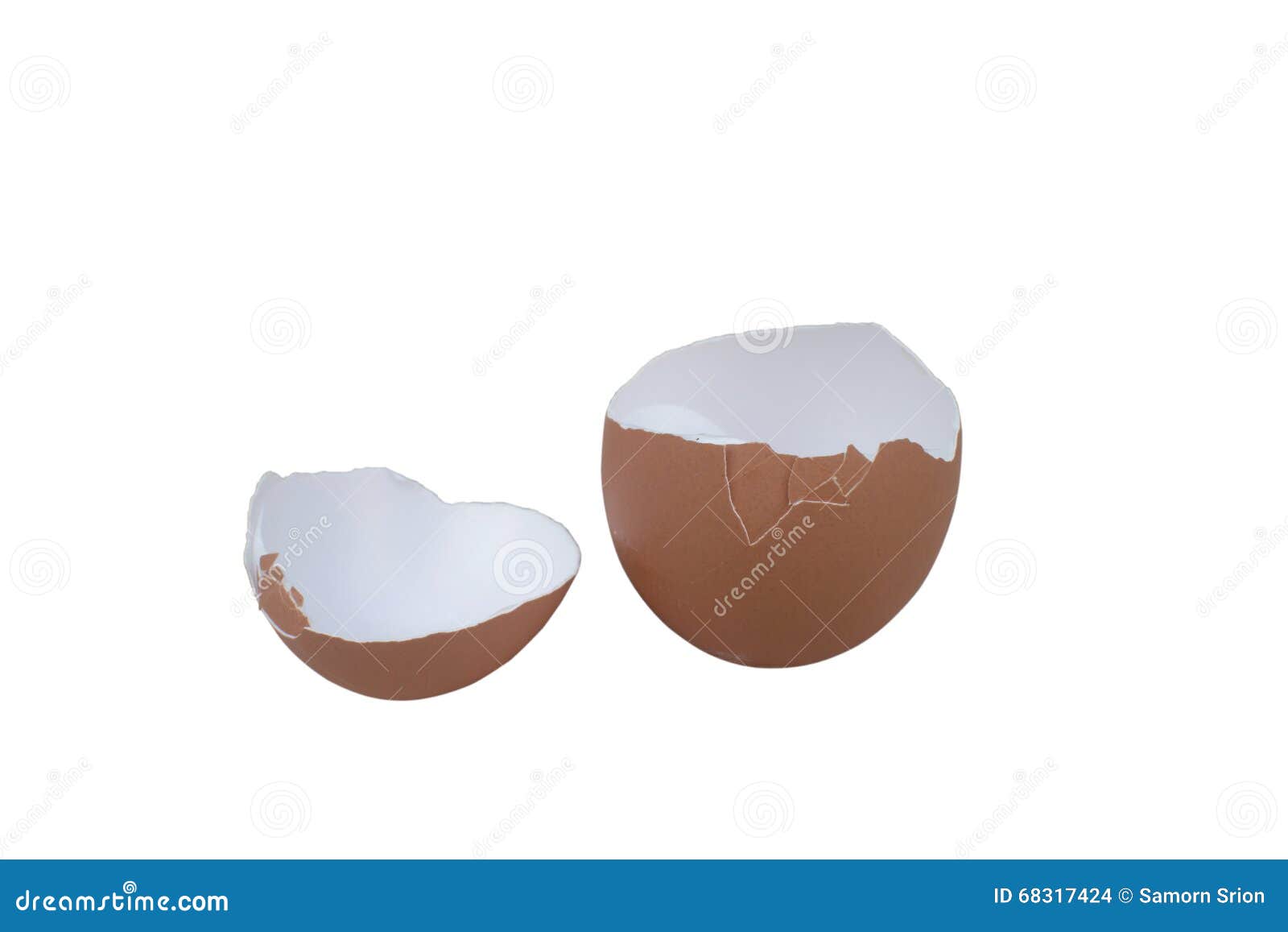 Egg Shell Opening Isolated on White Background Stock Photo - Image of ...