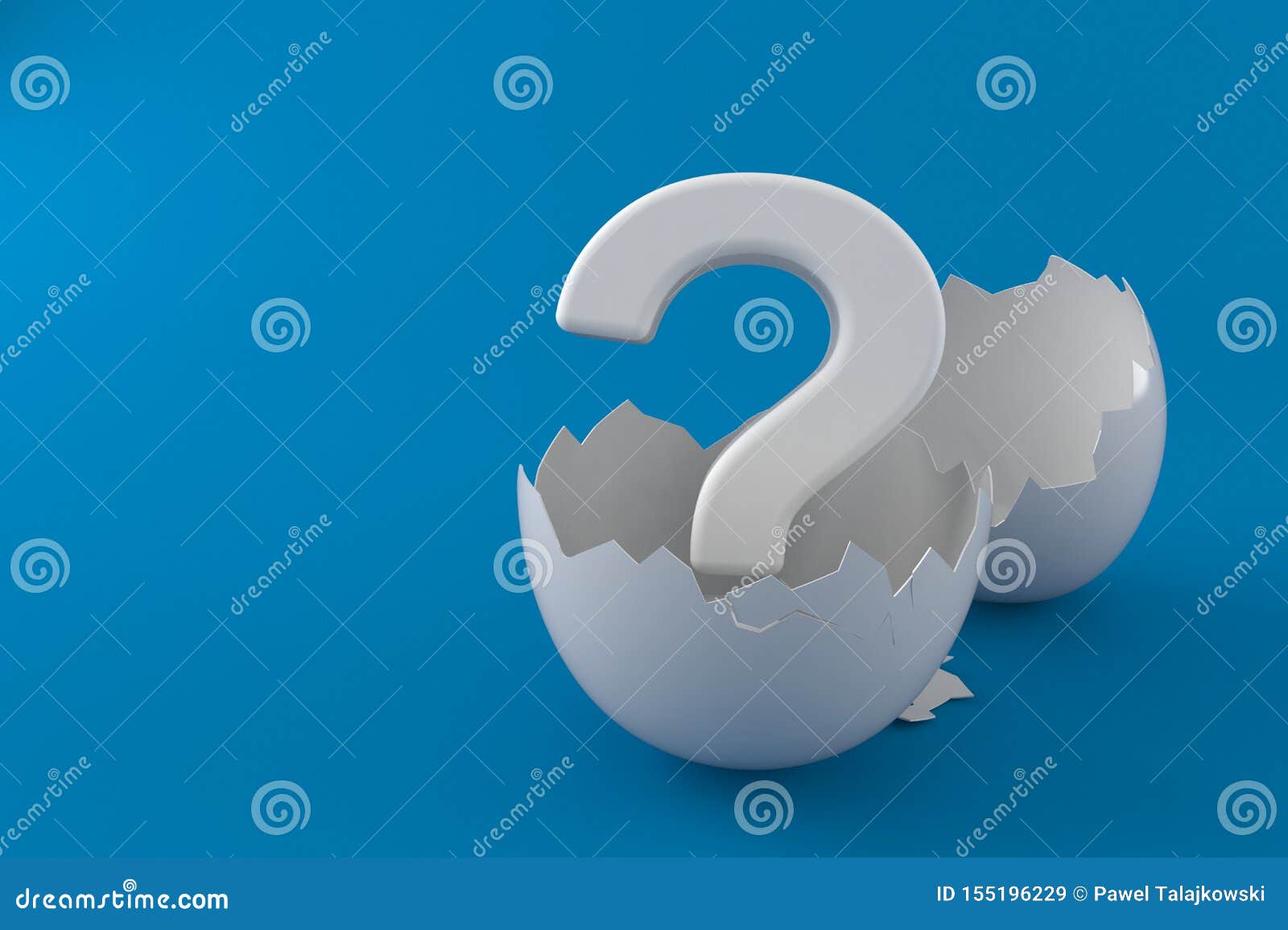 Egg Shell with Question Mark Stock Illustration - Illustration of ...