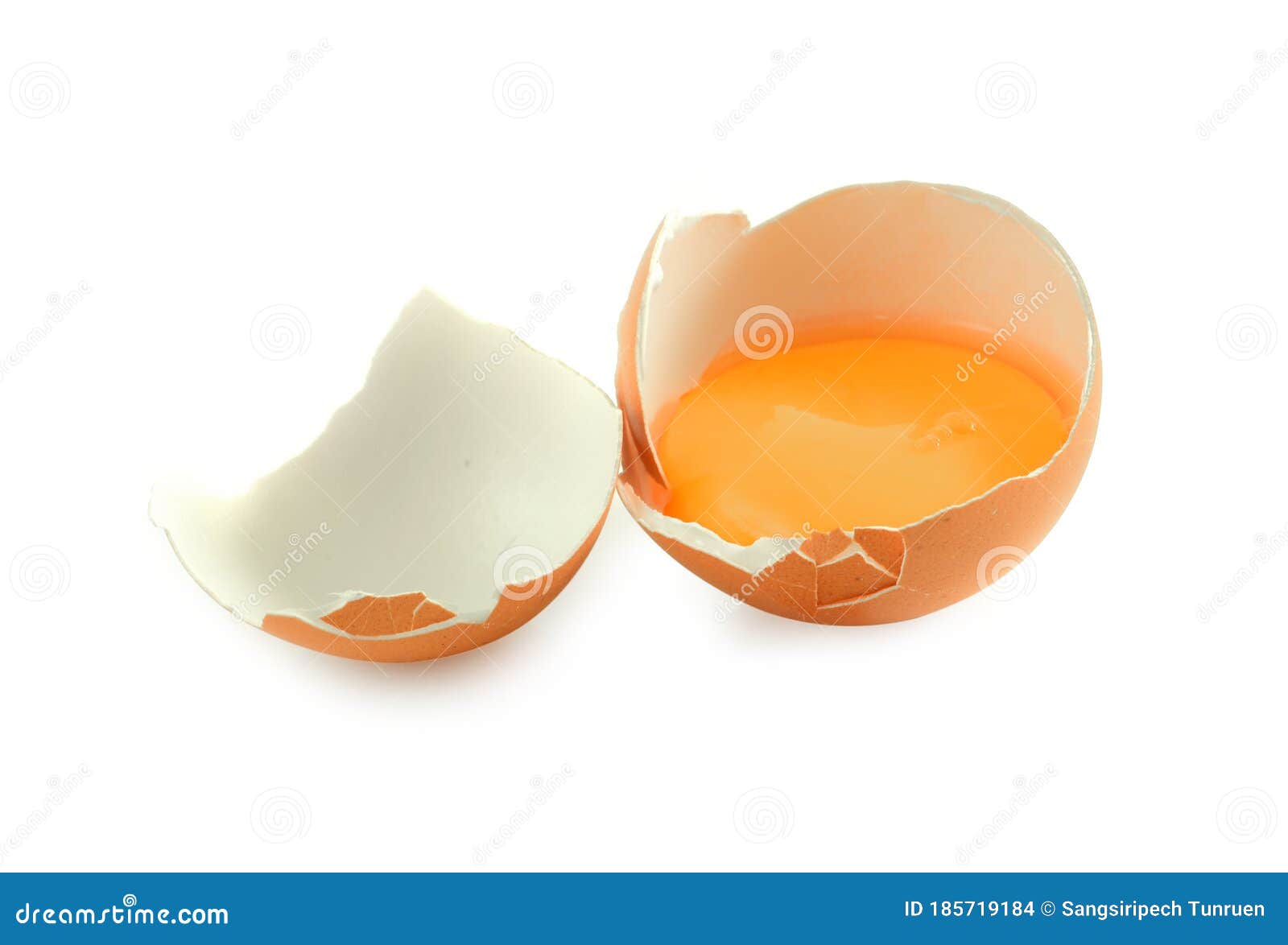 Egg Shell on White Background Stock Photo - Image of breakfast, animal ...
